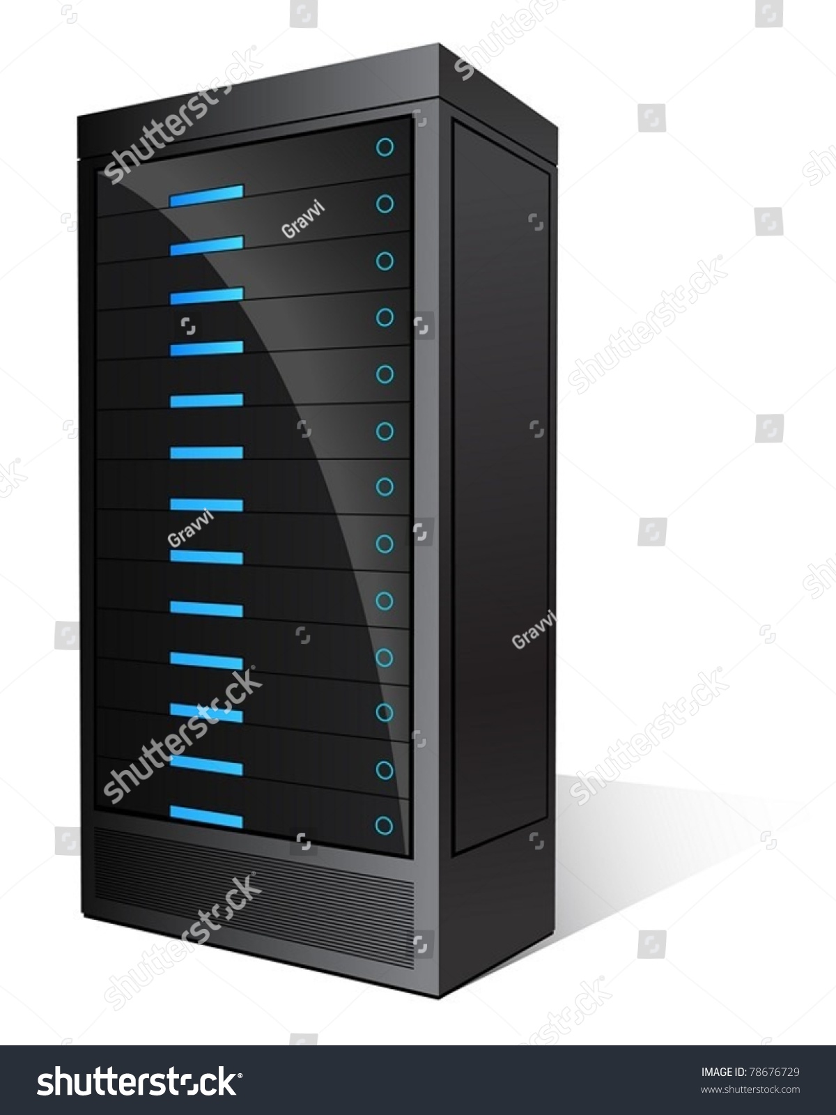 Black Glossy Server Stock Vector Illustration 78676729 : Shutterstock