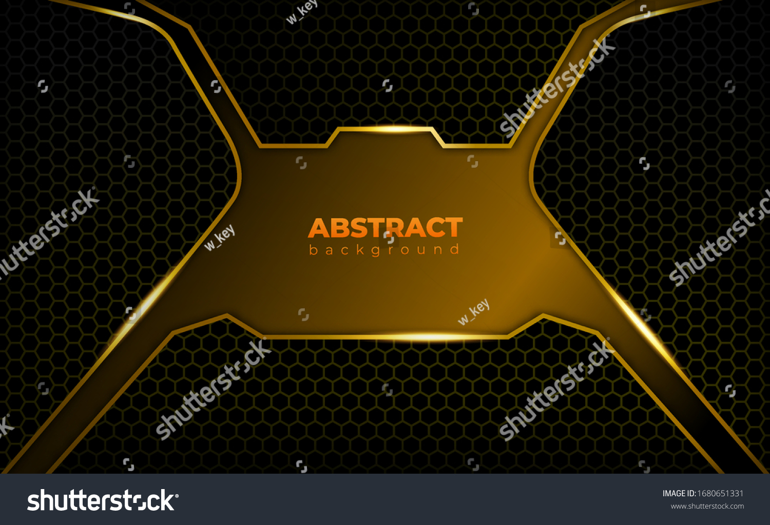 Black Gold Background Polygons Stock Vector (Royalty Free) 1680651331