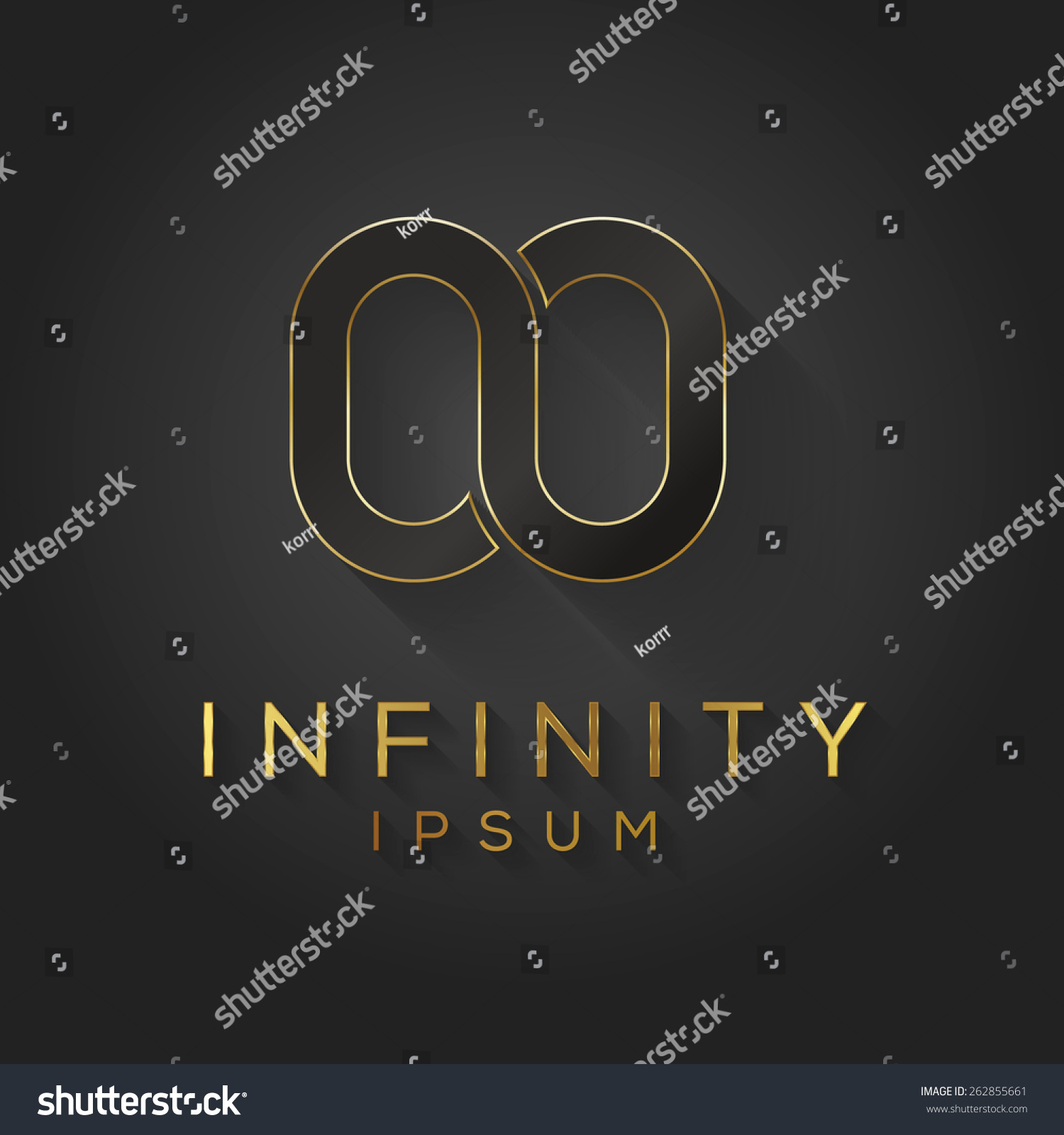 Black Gold Infinity Logo Template Vector Stock Vector (Royalty Free ...