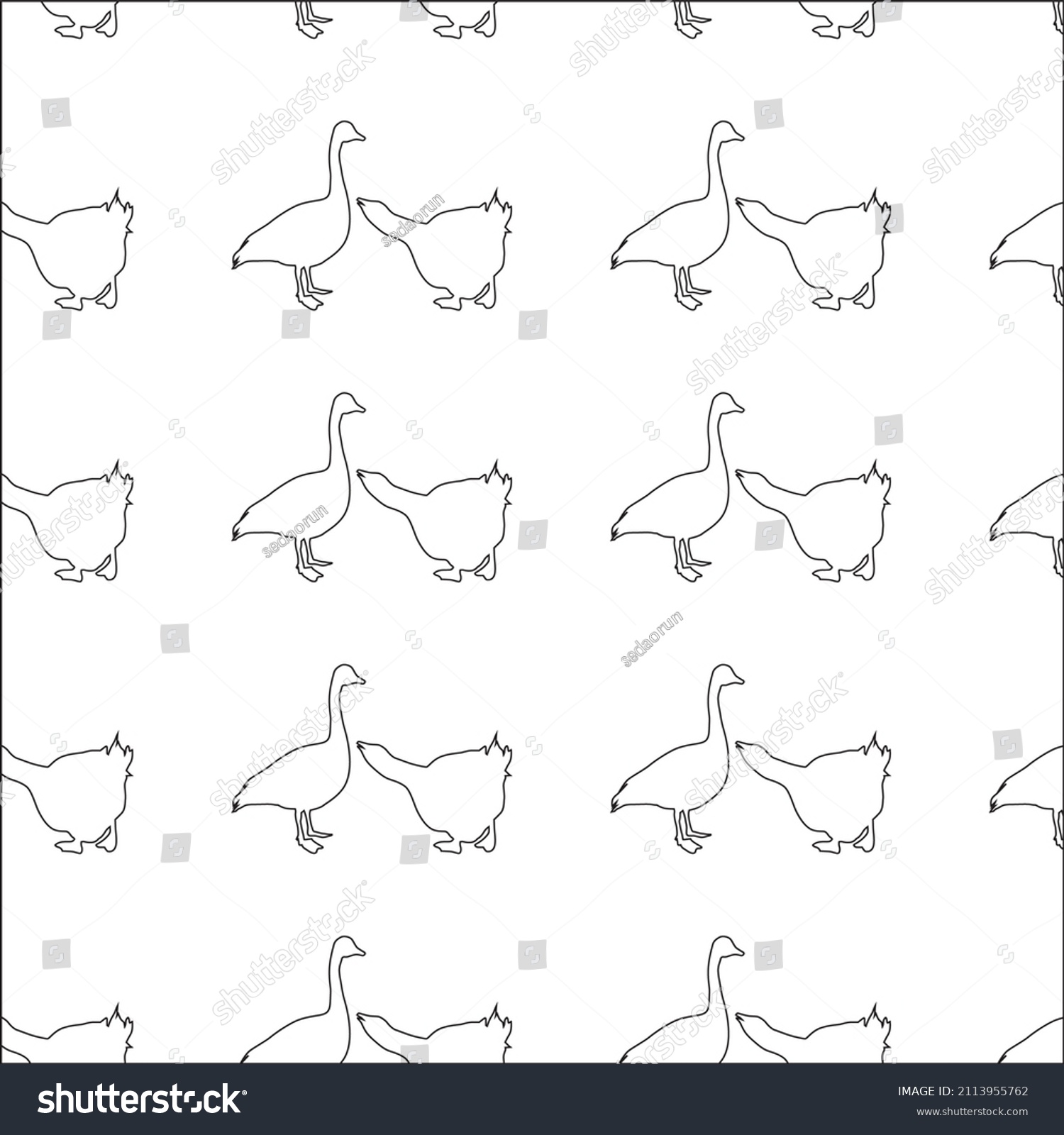 Black Goose Pattern Background Vector Stock Vector (Royalty Free ...