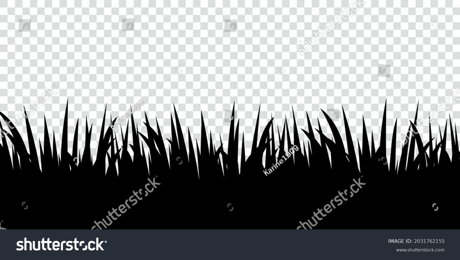 Black Grass Transparent Background Vector Illustration Stock Vector ...