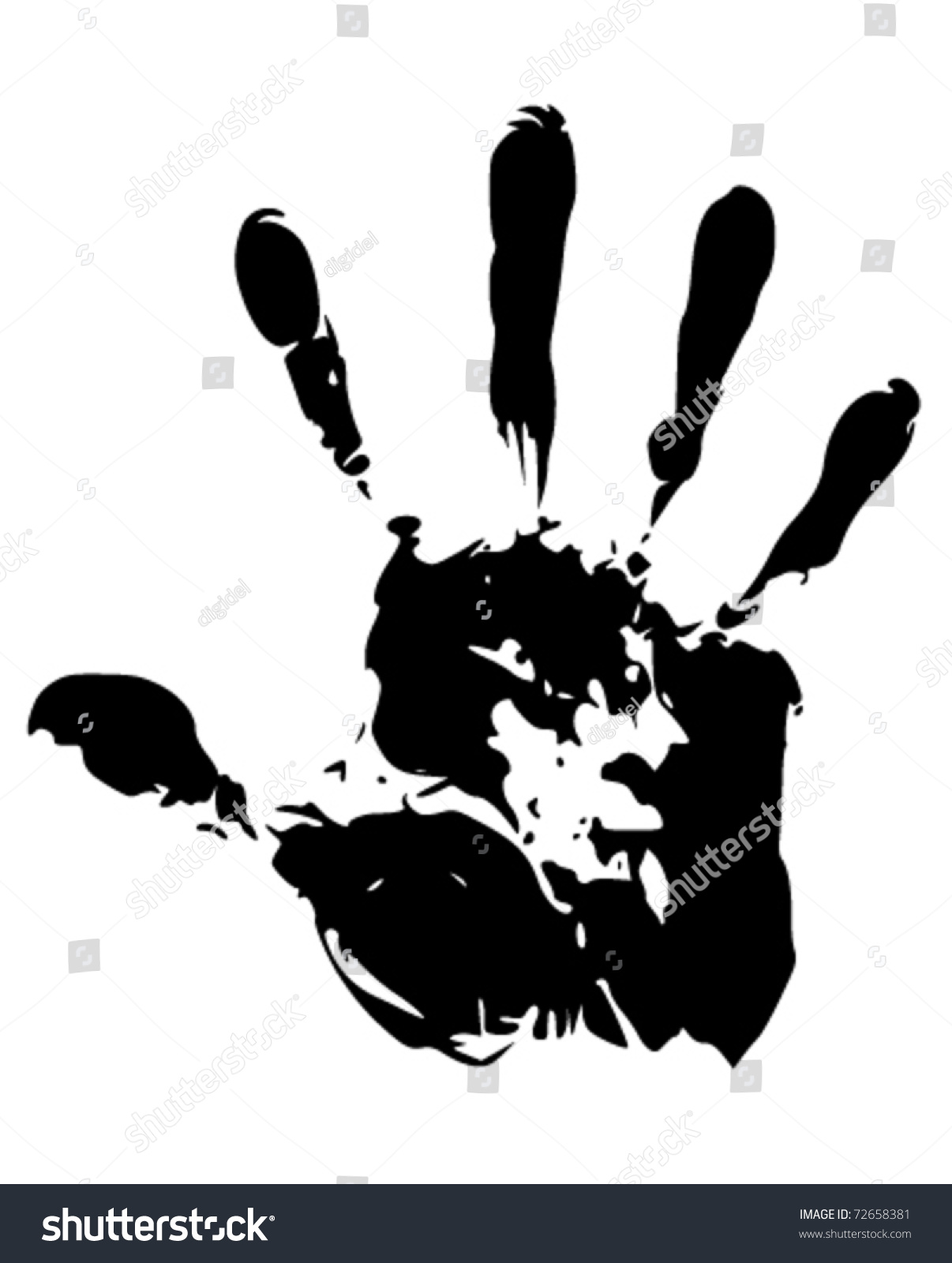 Black Hand Stock Vector (Royalty Free) 72658381 - Shutterstock