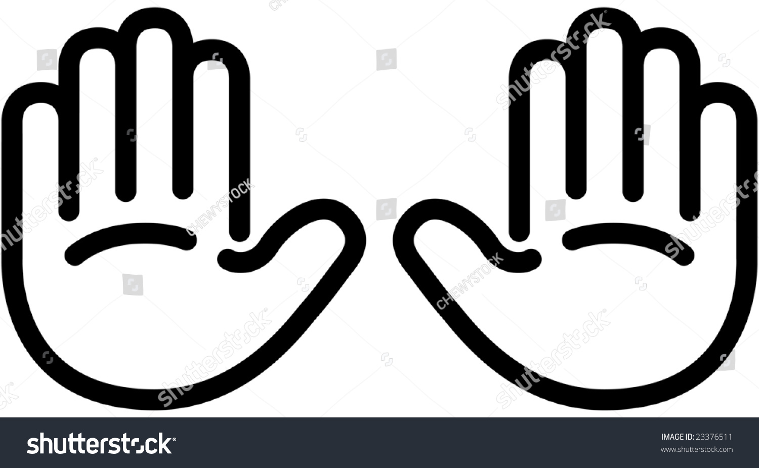 Black Hand Icon Set Stock Vector (Royalty Free) 23376511 | Shutterstock