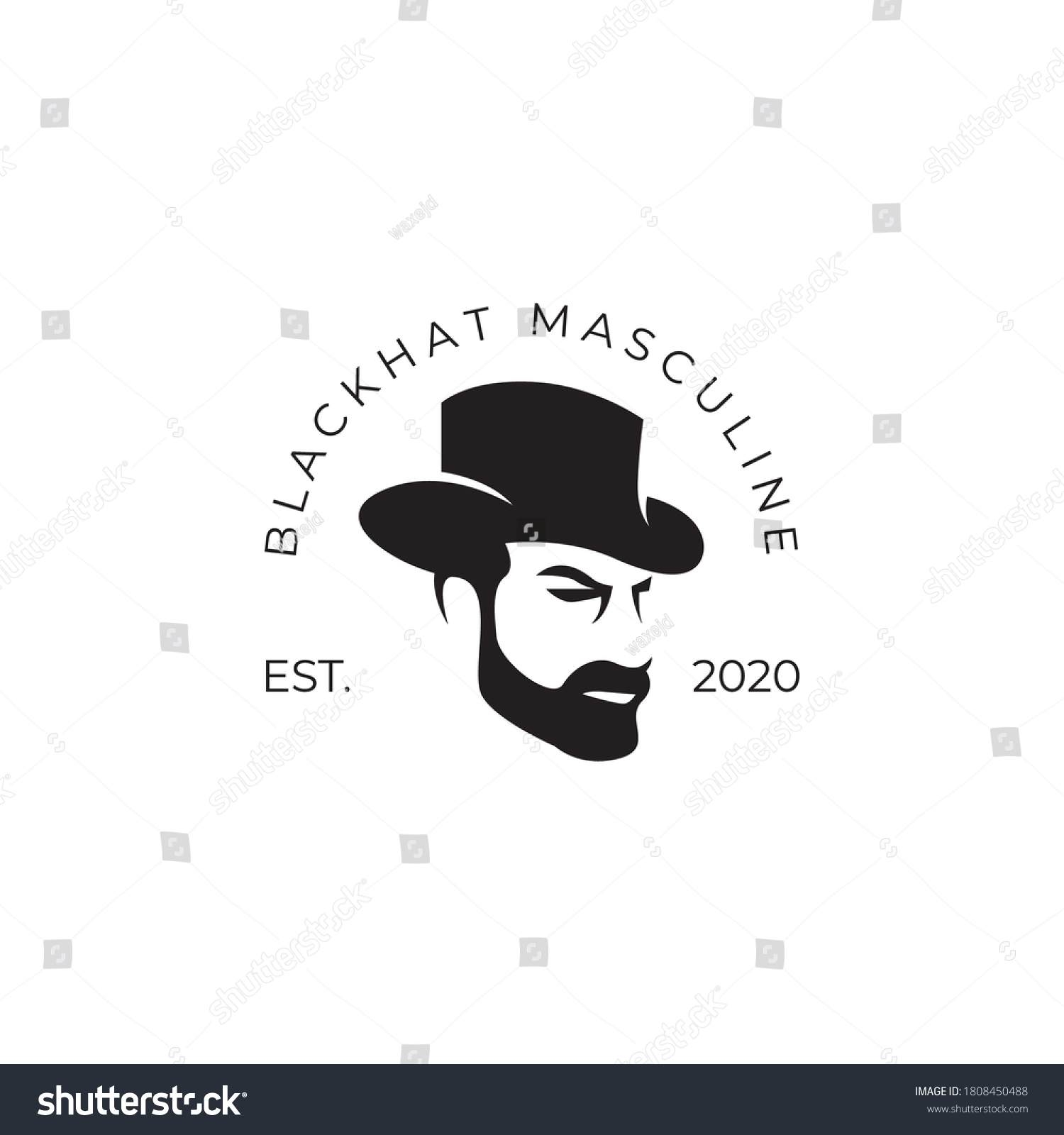 Black Hat Man Logo Vector Illustration Stock Vector (Royalty Free ...