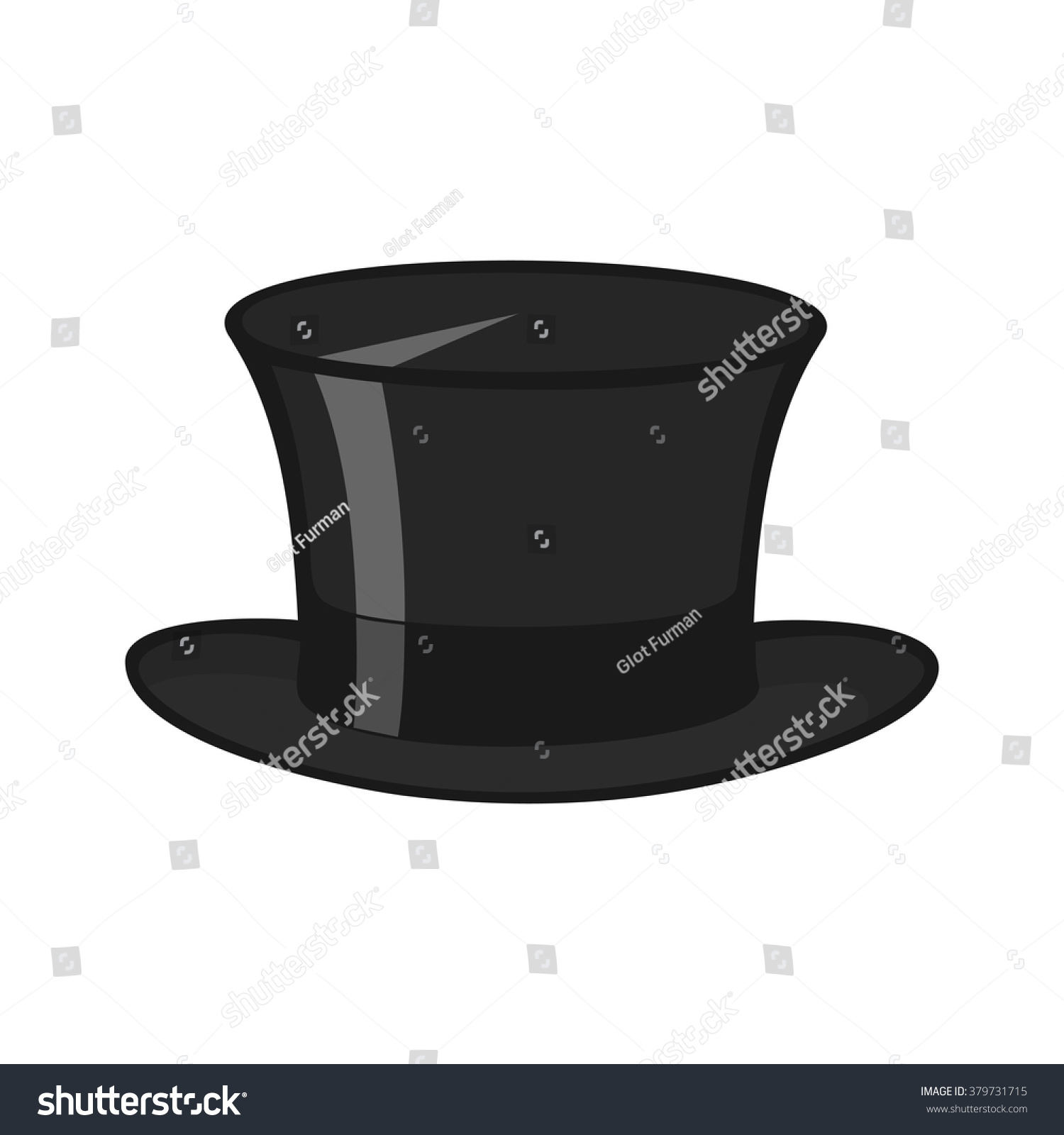 Black Hat Vector Illustration Stock Vector (Royalty Free) 379731715
