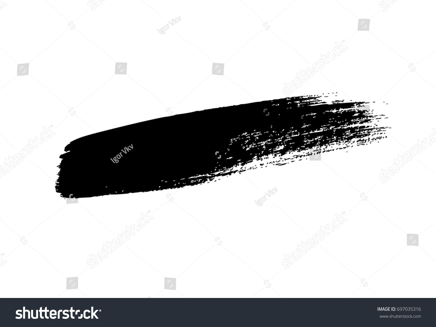 Black Horizontal Vector Brush Stroke Stock Vector (Royalty Free ...