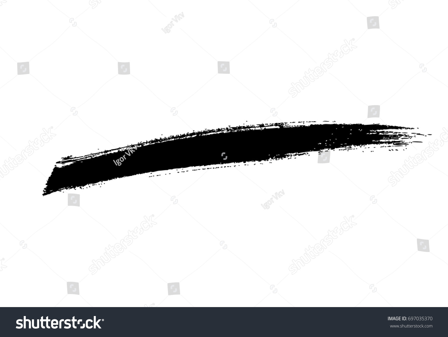 Black Horizontal Vector Brush Stroke: vector de stock (libre de ...