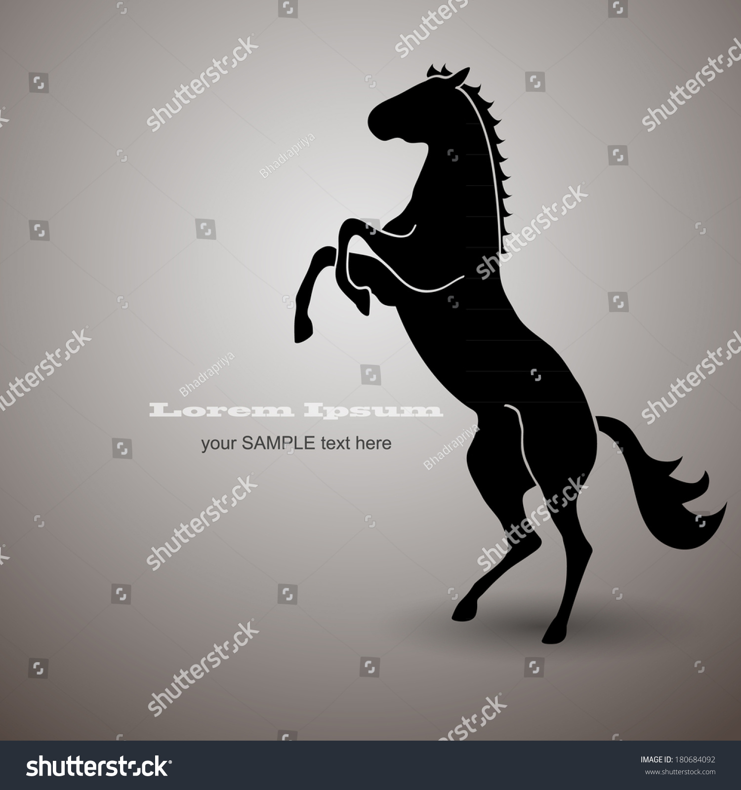 Black Horse Stock Vector (Royalty Free) 180684092 | Shutterstock
