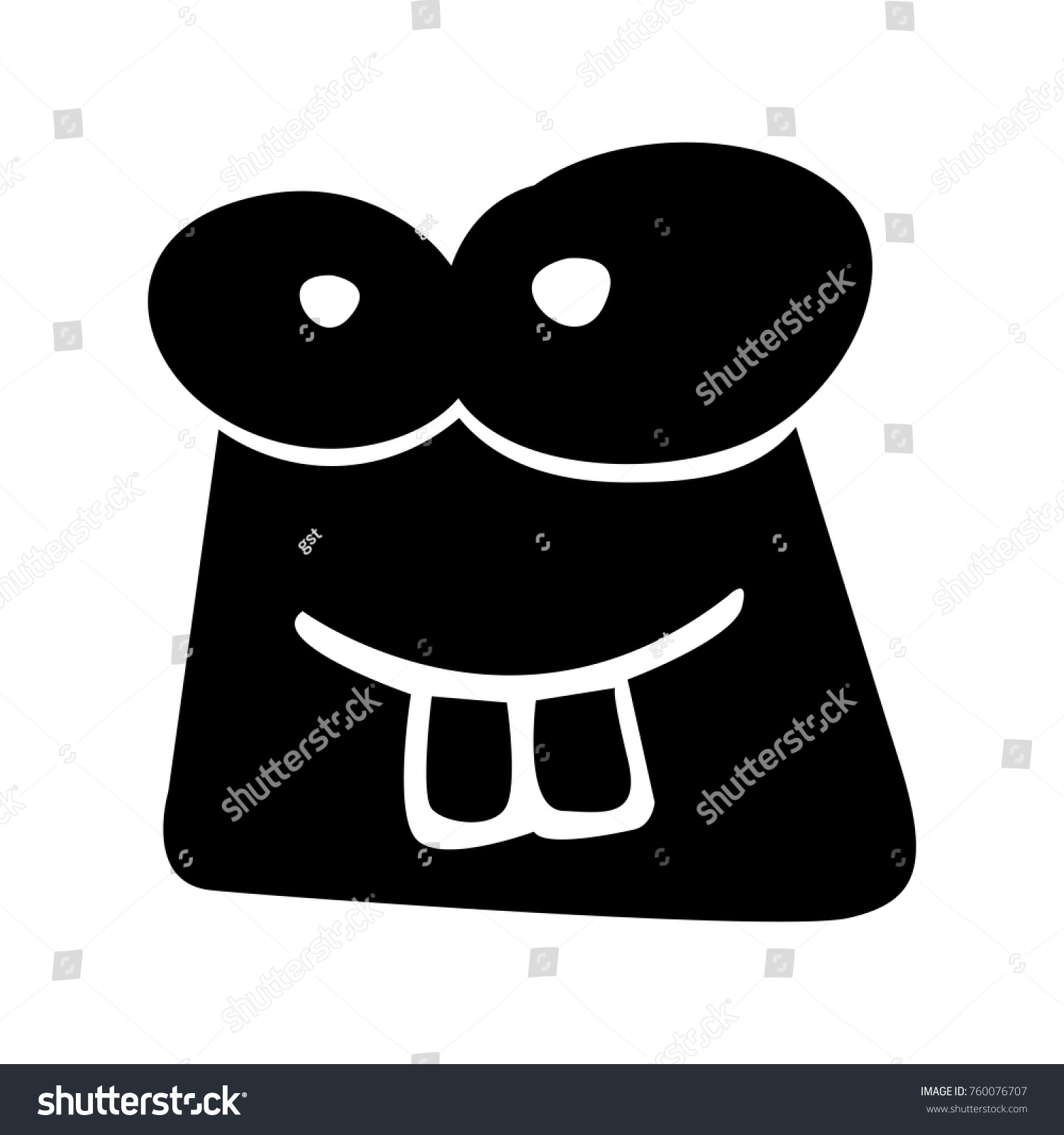 Black Icon Funny Toad Face: เวกเตอร์สต็อก (ปลอดค่าลิขสิทธิ์) 760076707 ...