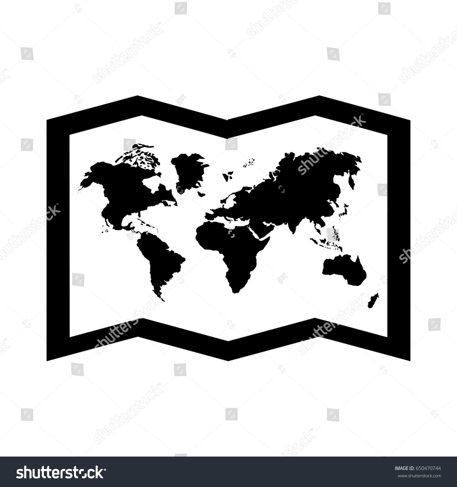 Black Icon World Map Cartoon: เวกเตอร์สต็อก (ปลอดค่าลิขสิทธิ์ ...