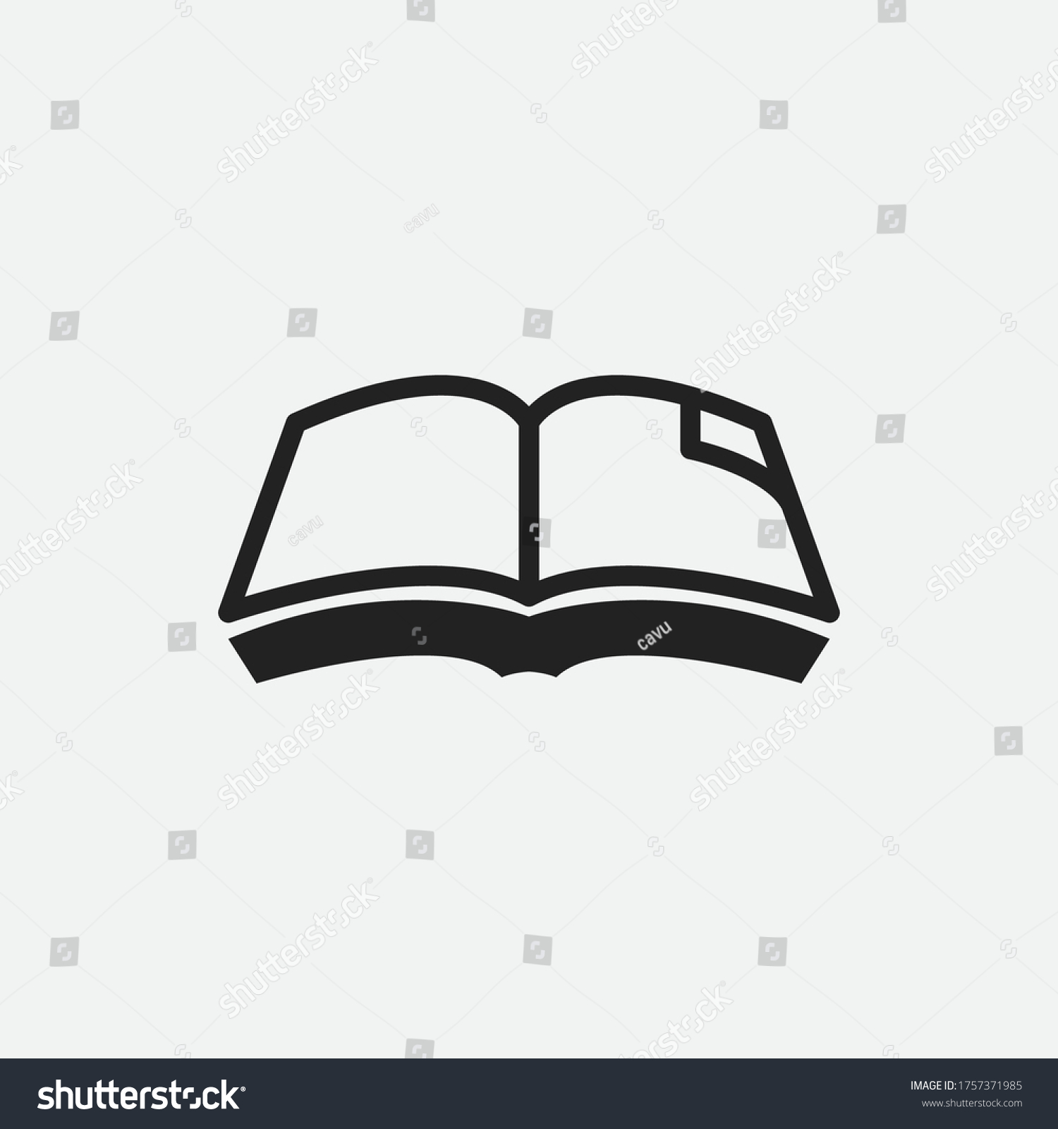 Black Illustration Book Simple Logo Vector Stock Vector (Royalty Free ...