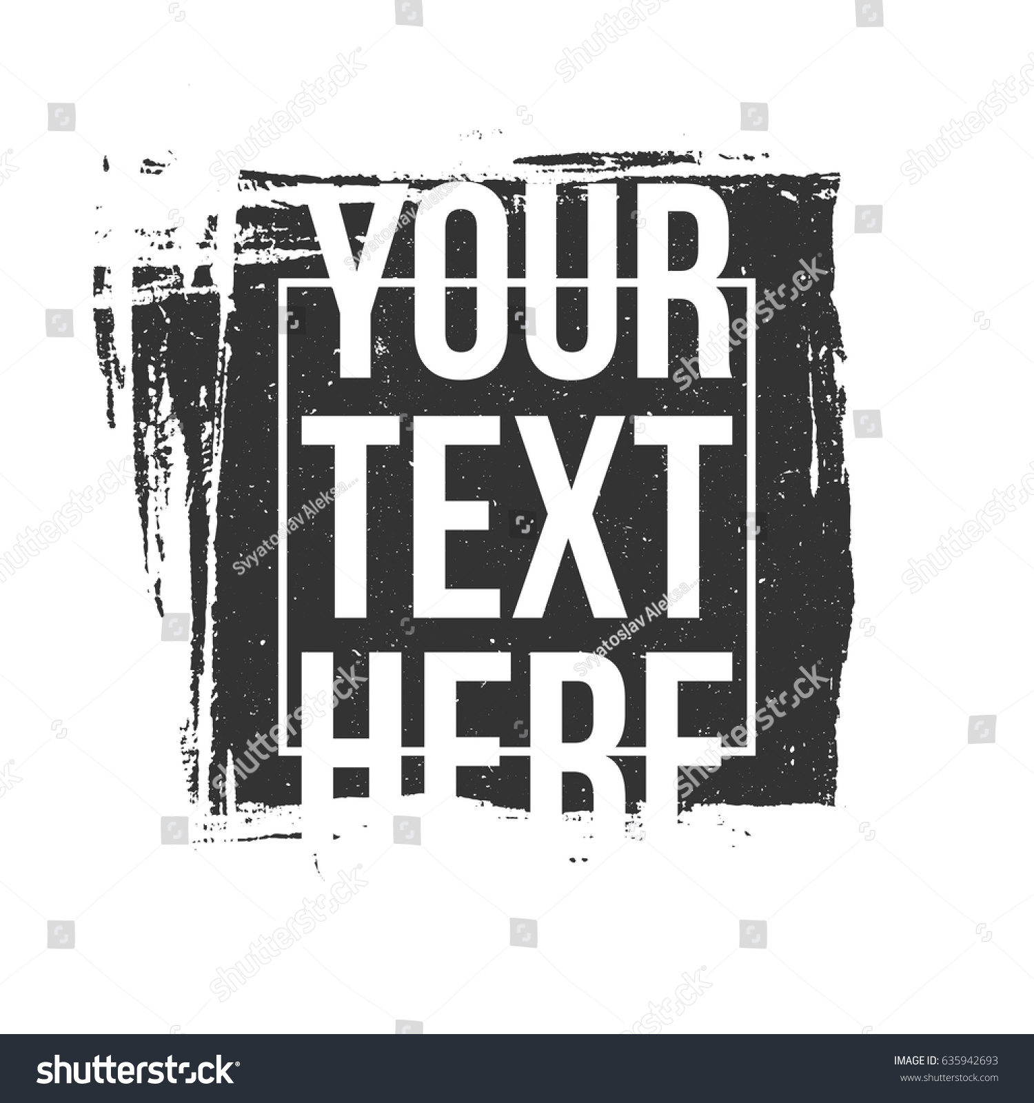 Black Ink Square Spot Template Stock Vector (Royalty Free) 635942693 ...