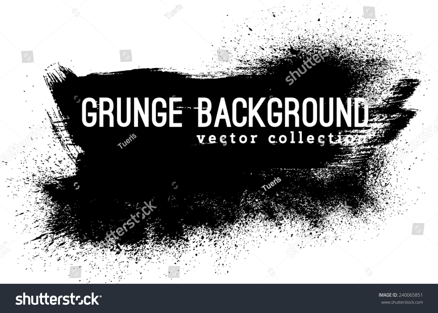 Black Ink Vector Stains Stock Vector (Royalty Free) 240065851