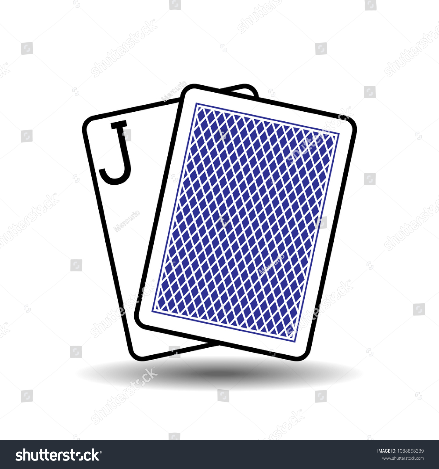 Black Jack Vector Illustration Stock Vector (Royalty Free) 1088858339