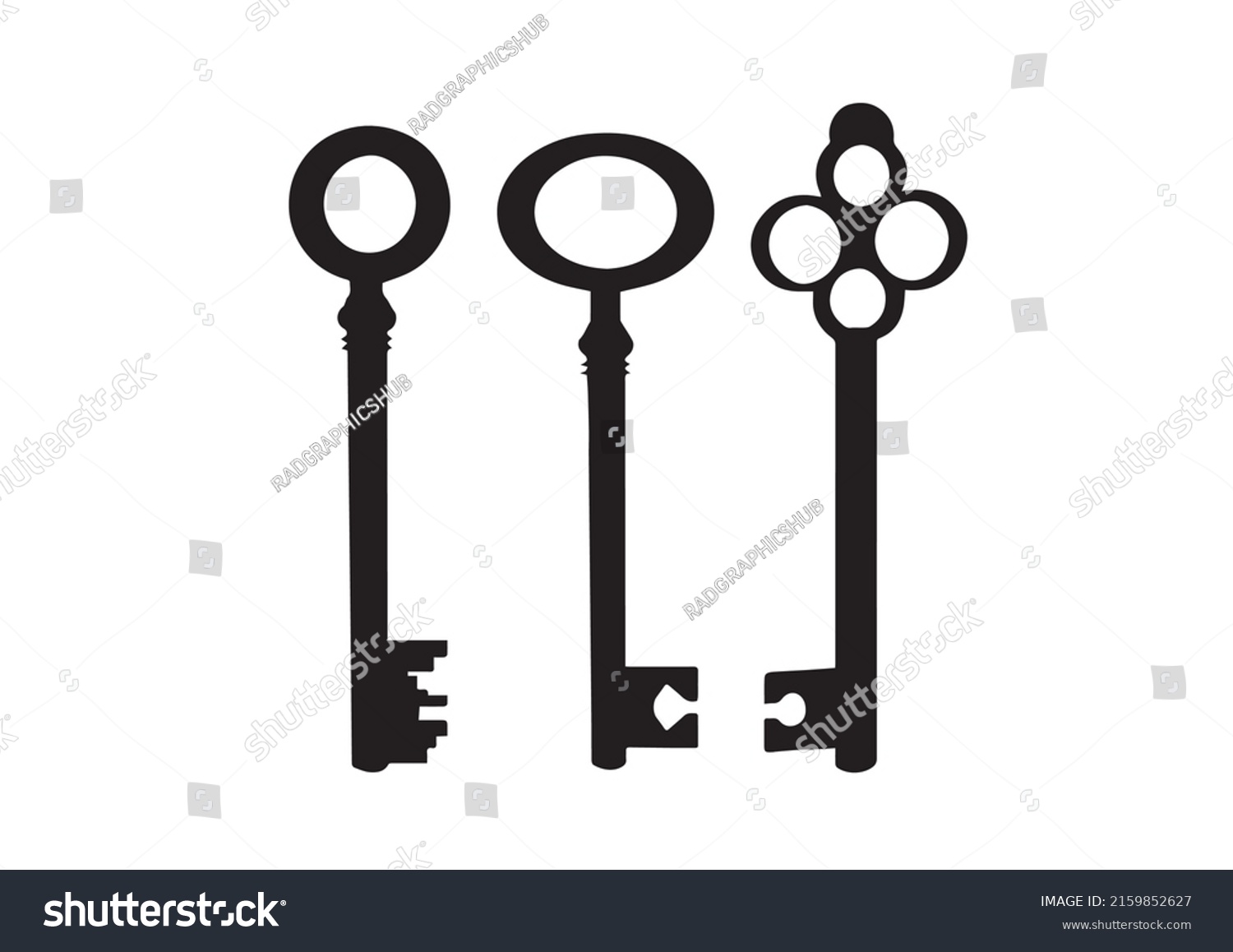 Black Key Vector Image Icon Vector Stock Vector (Royalty Free ...