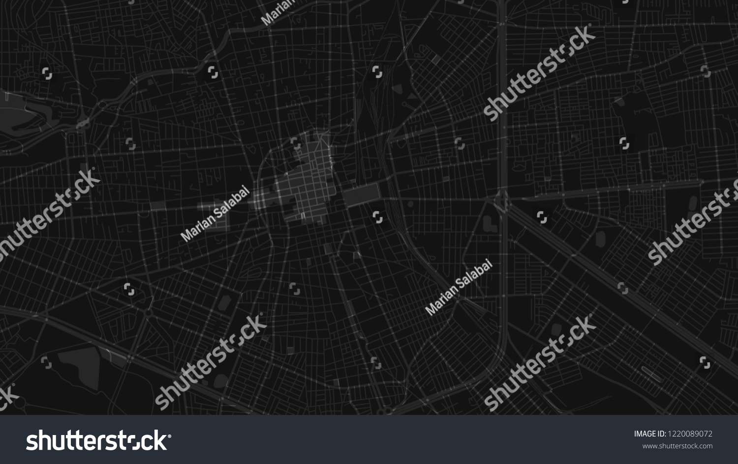 Black Light Map City San Luis Stock Vector (Royalty Free) 1220089072