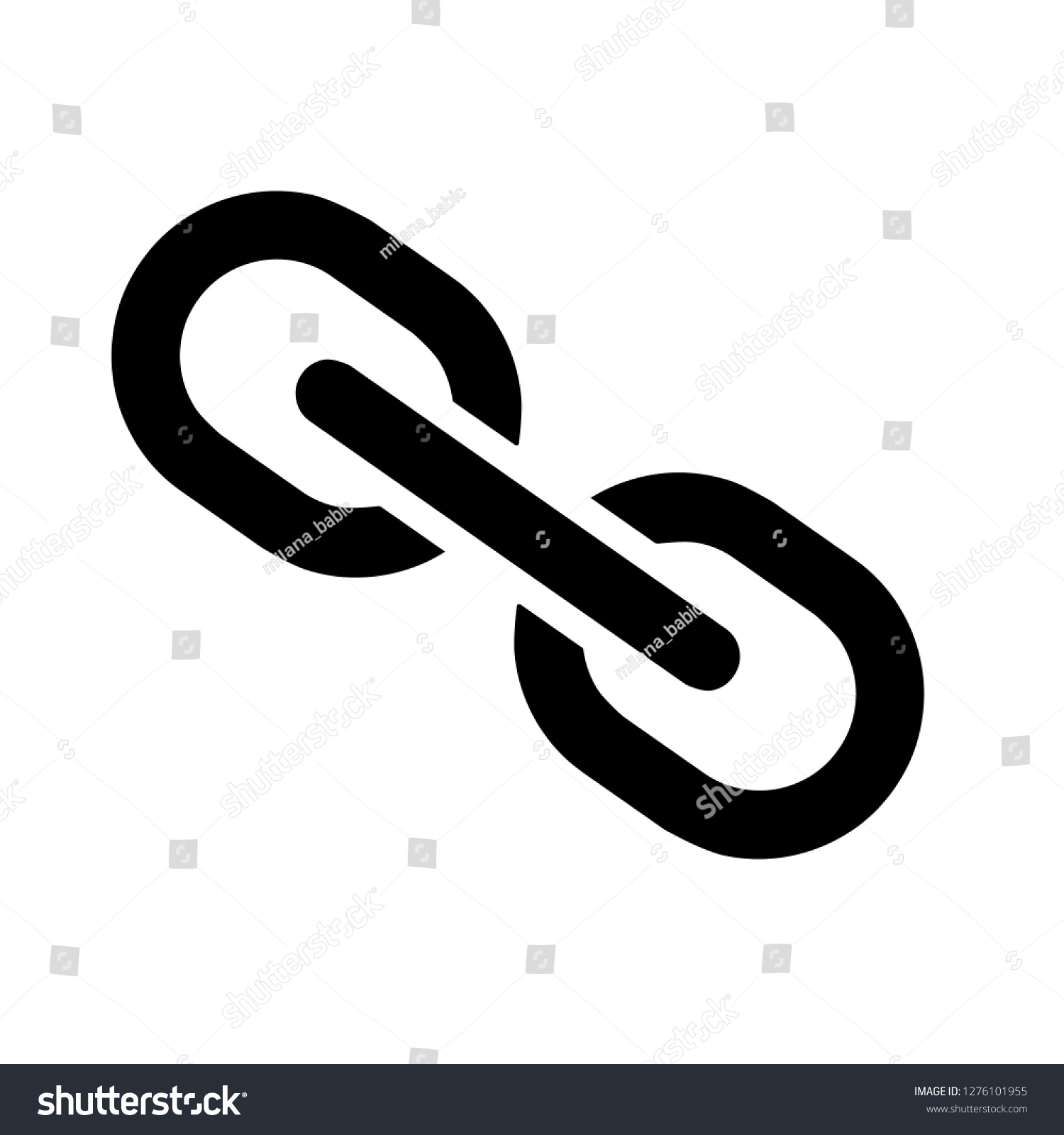 Black Link Icon Vector Illustration Stock Vector (Royalty Free ...