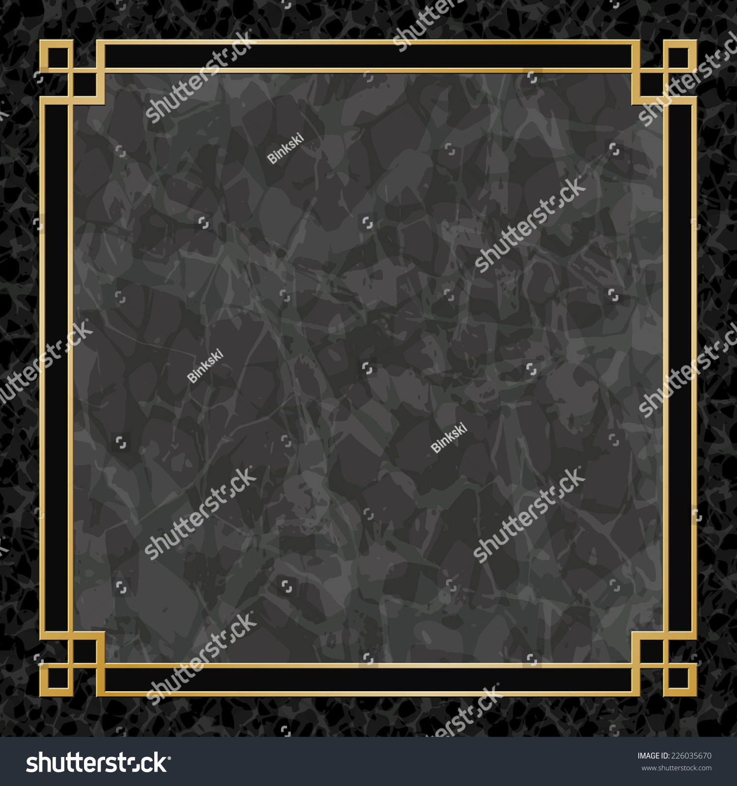 Fondo de mármol negro con marco: vector de stock (libre de regalías ...