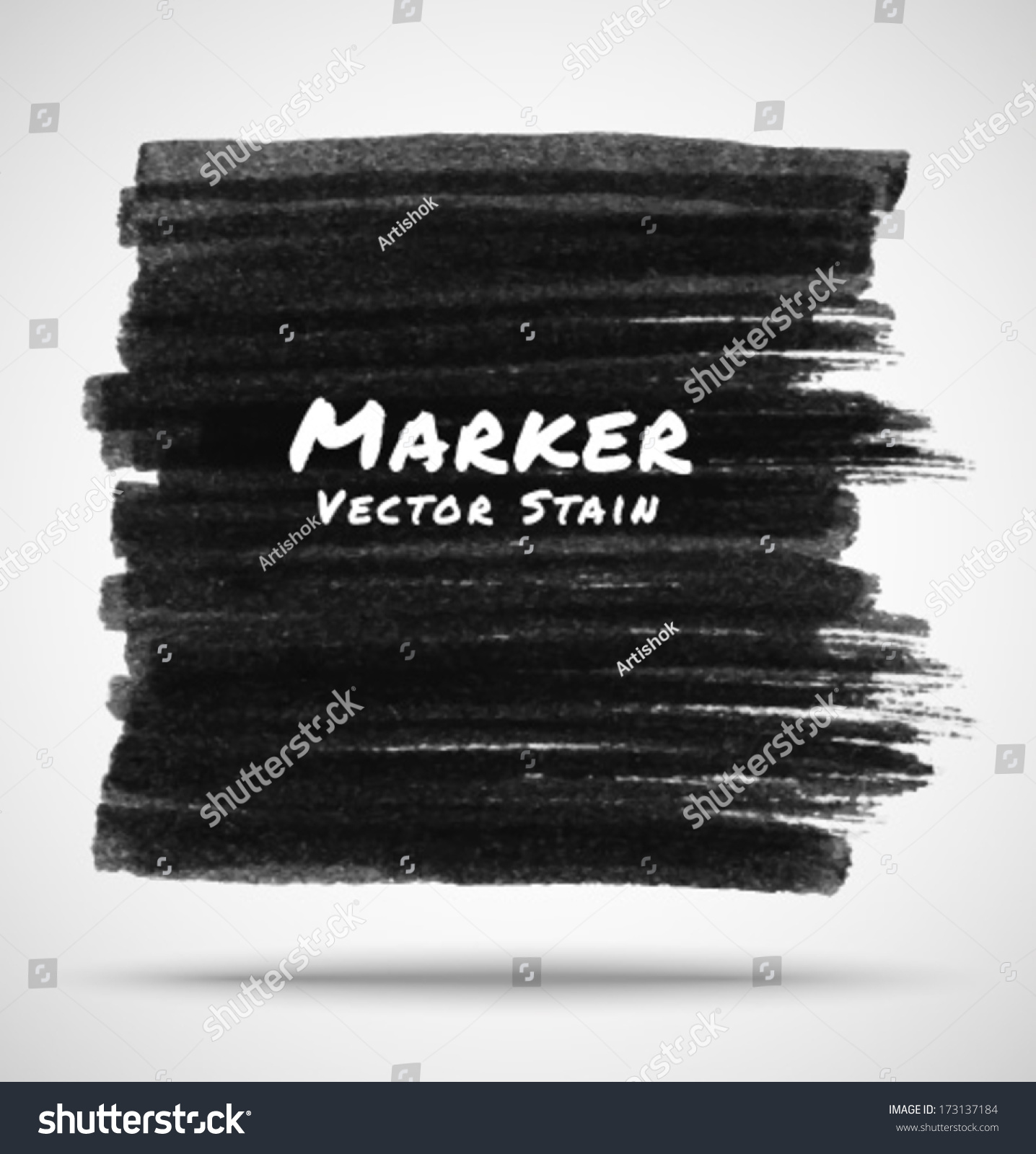 Black Marker Stain Vector Illustration Stock Vector (Royalty Free ...