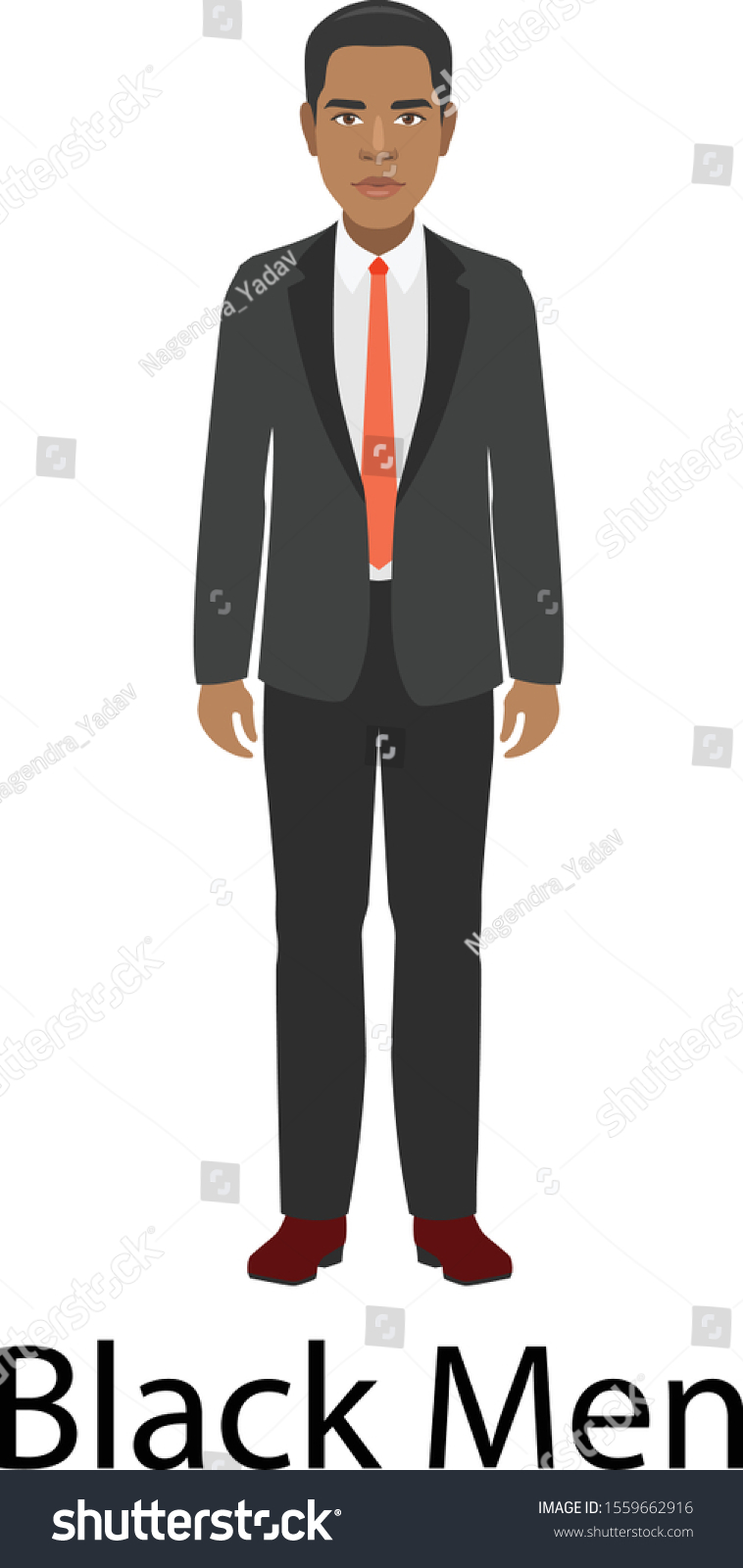 Black Men Illustration Artwork Vector Stock Vector (Royalty Free ...