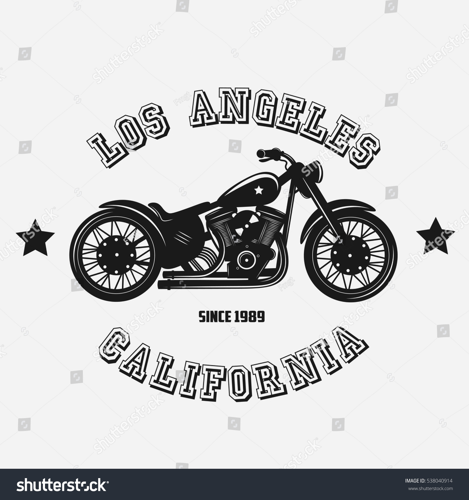 Black Motorcycle Vector Illustration Stock Vector (Royalty Free) 538040914