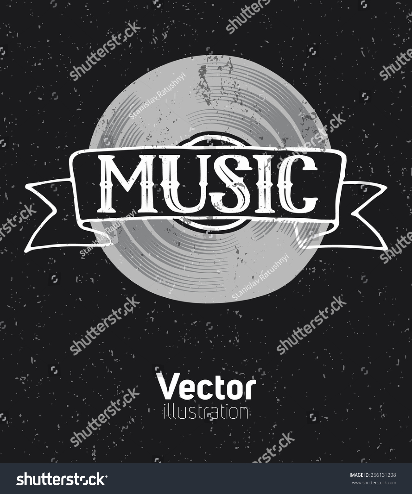 Black Music Background Concept Stock Vector (Royalty Free) 256131208