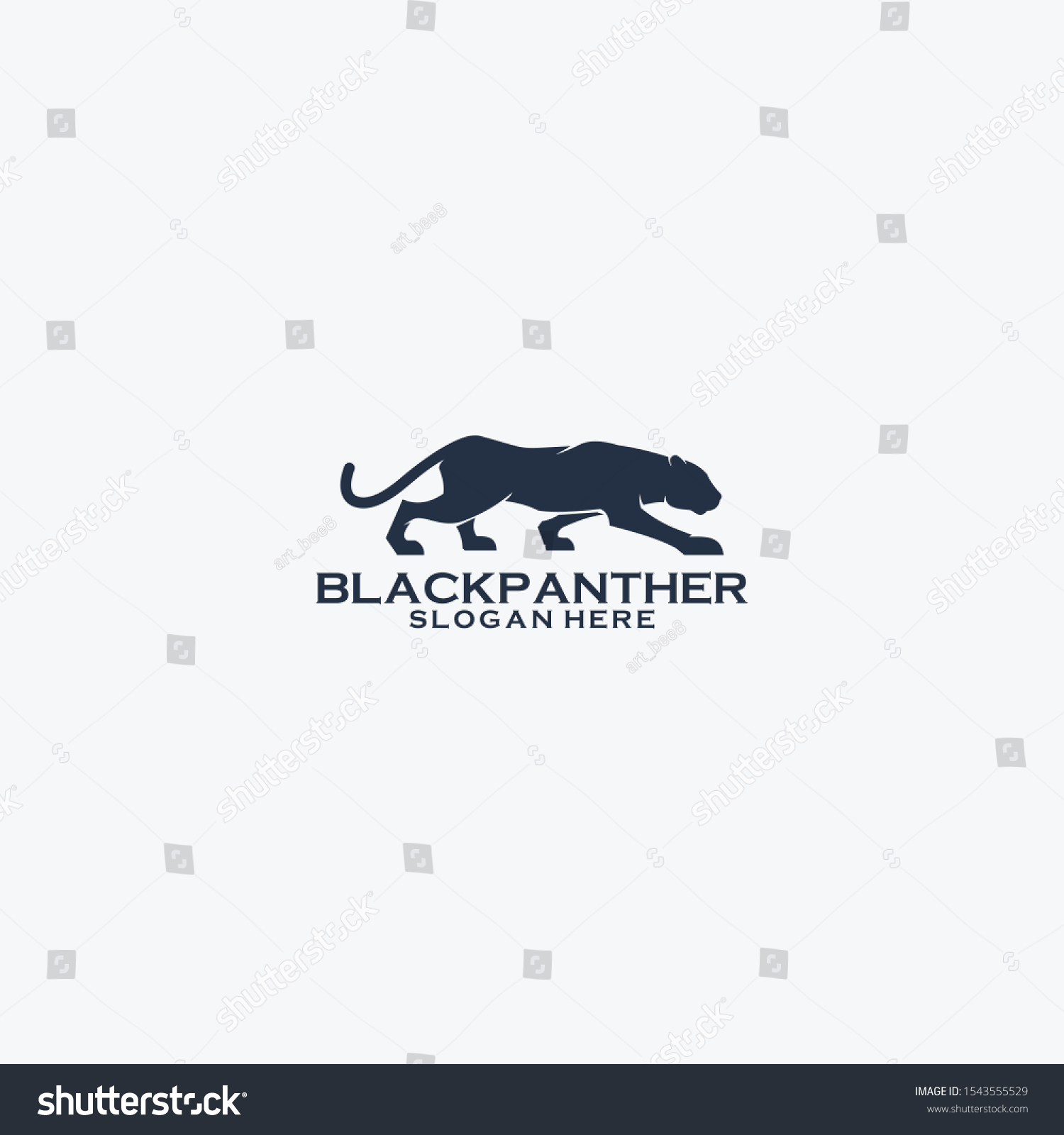 Black Panther Logo Design Vector Stock Vector (Royalty Free) 1543555529 ...