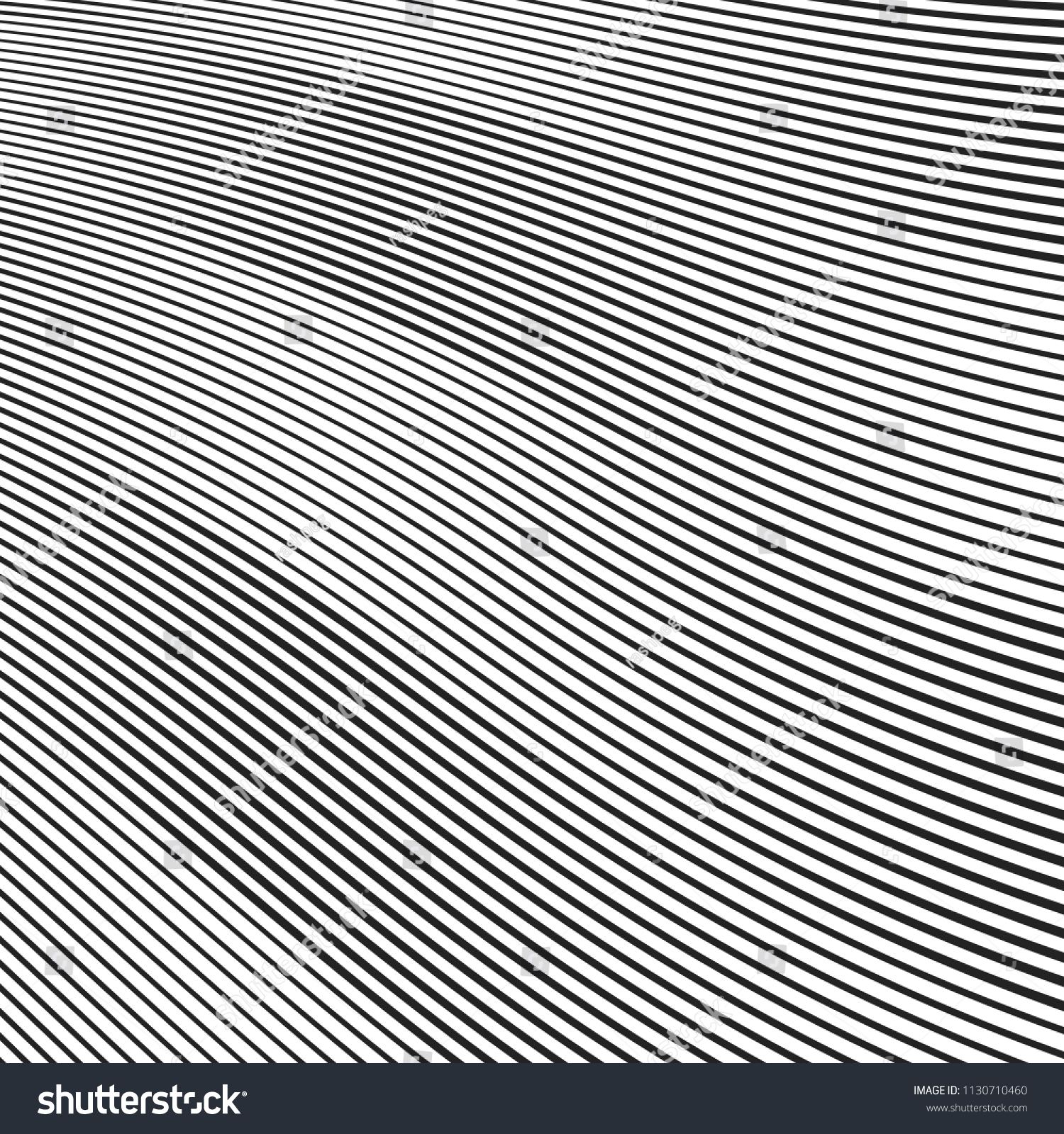 Black Parallel Curved Lines Halftone Effect Stock Vector (Royalty Free ...