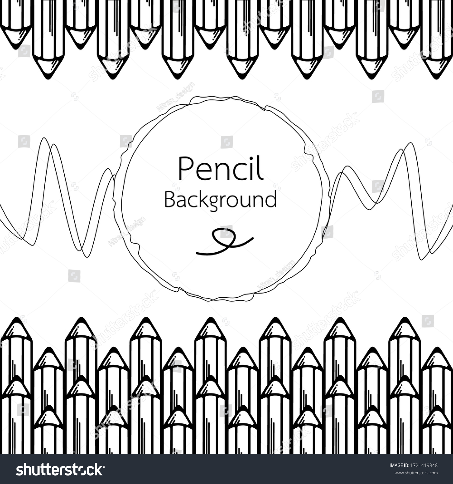 Black Pencil Line Pattern On Background Stock Vector (Royalty Free ...