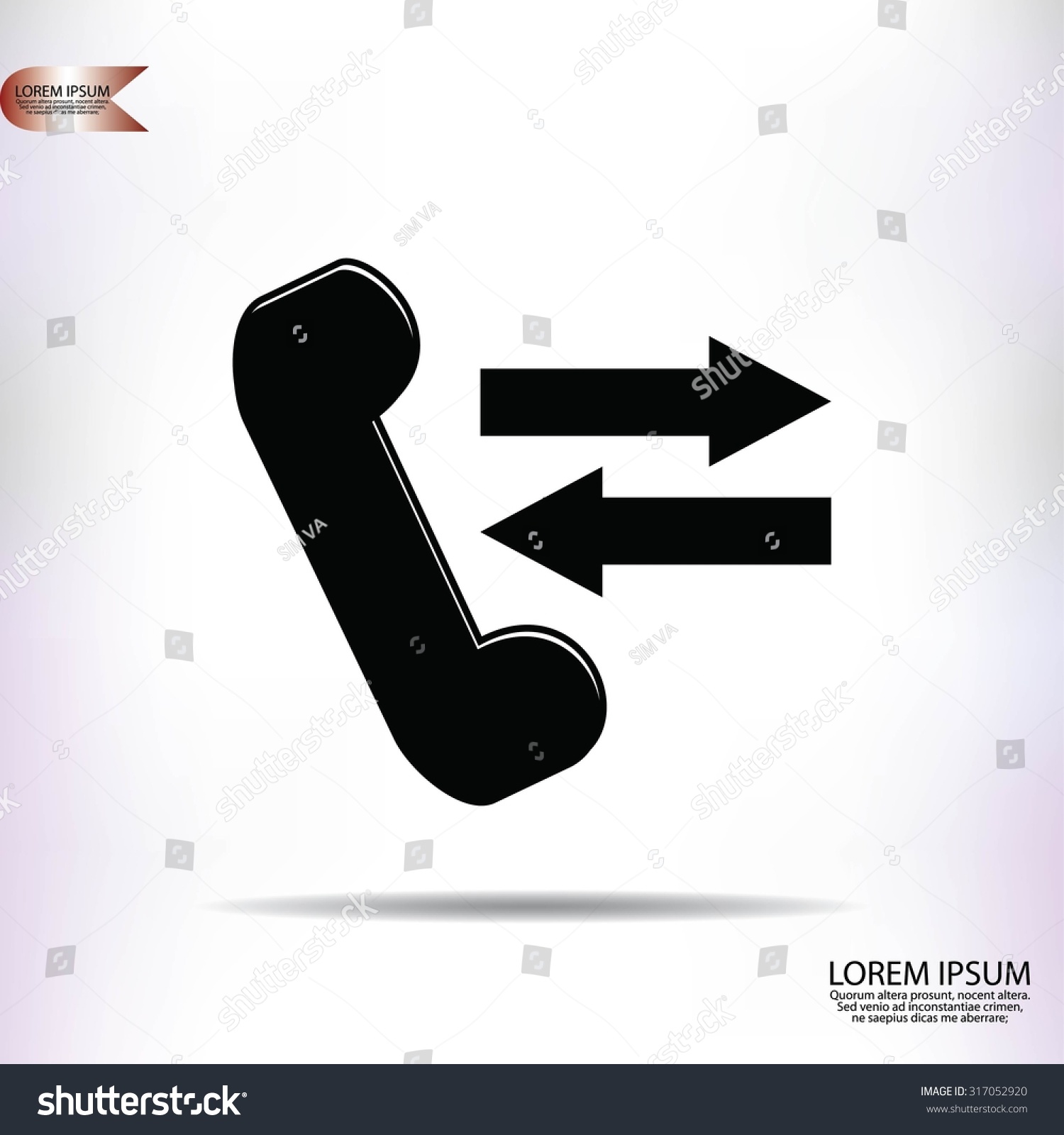Black Phone Vector Icon Stock Vector (Royalty Free) 317052920 ...