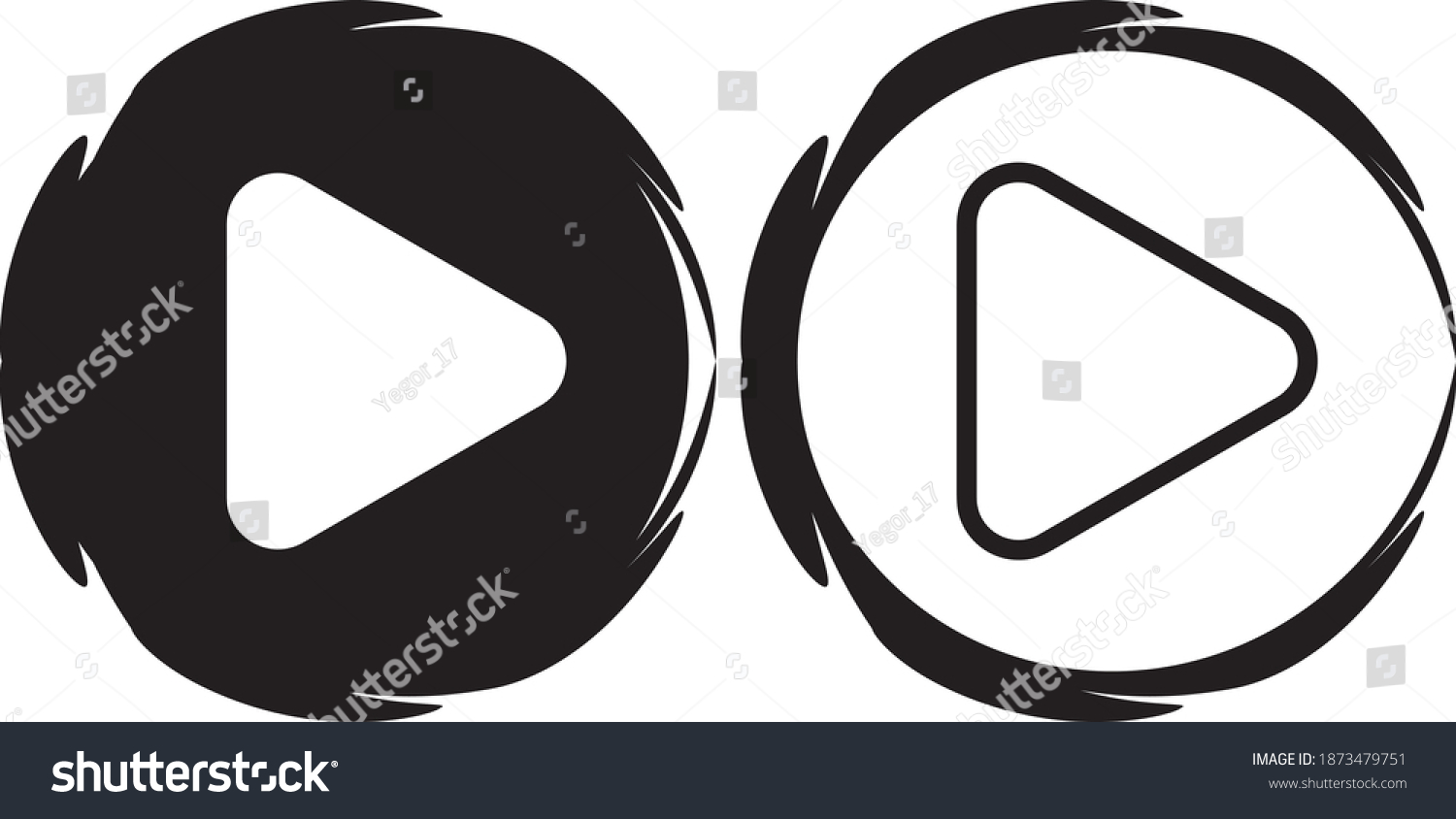 Black Play Video Icon Vector Stock Vector (Royalty Free) 1873479751