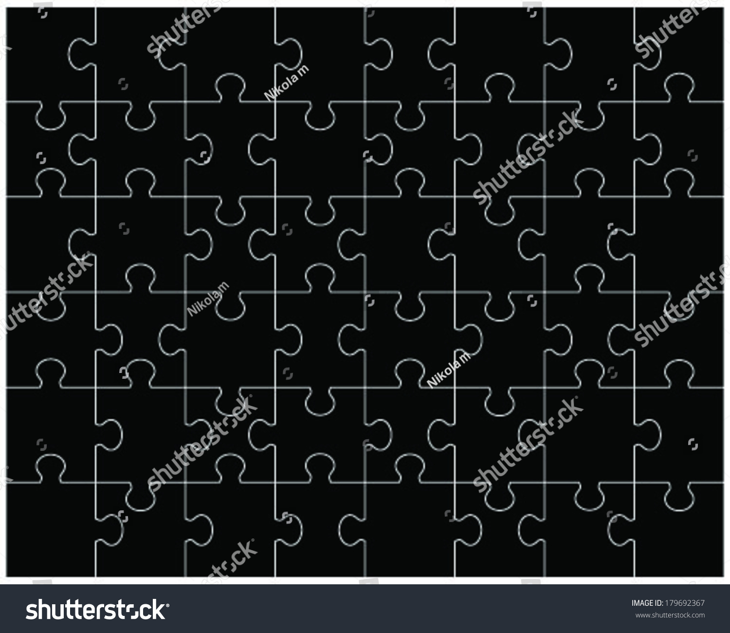 Black Puzzle Vector Illustration Stock Vector (Royalty Free) 179692367 ...