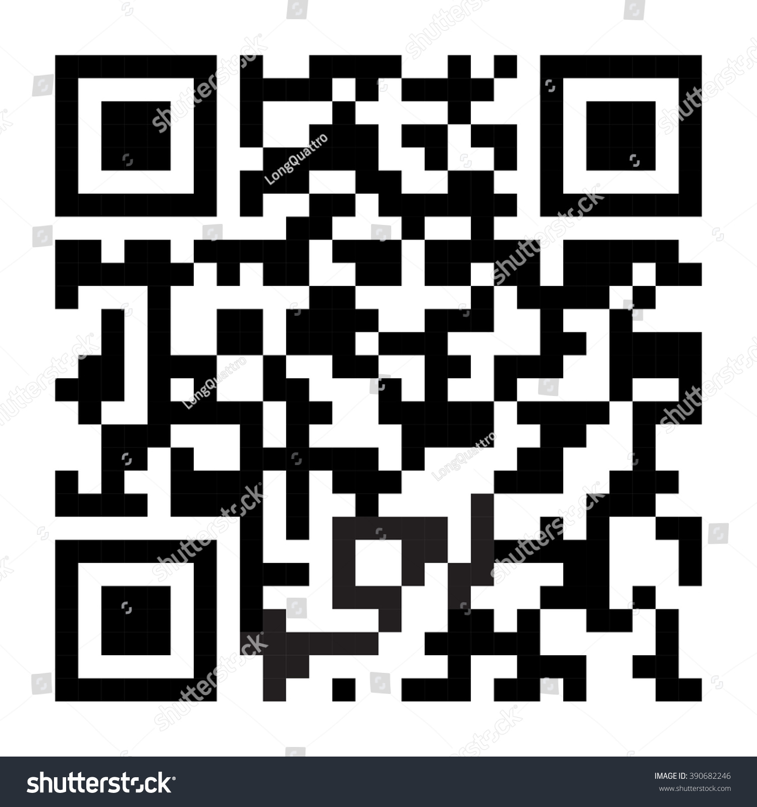 Black Qr Code Silhouette Isolated On 库存矢量图（免版税）390682246 | Shutterstock