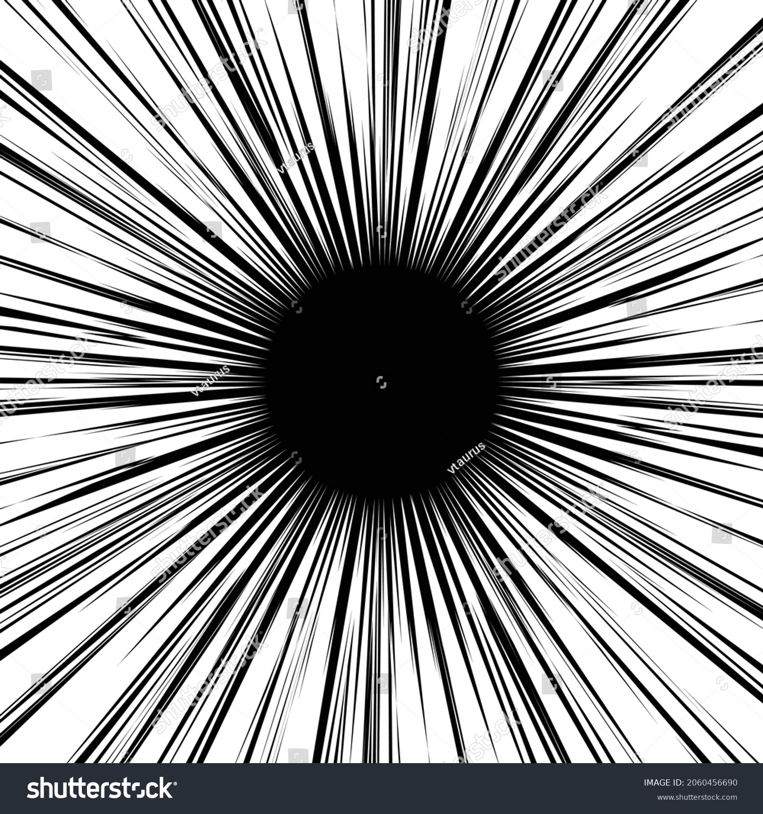 Black Rays On White Background Stock Vector (Royalty Free) 2060456690 ...
