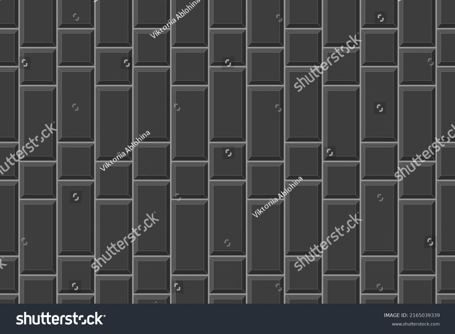 Black Rectangle Square Tile Vertical Masonry Stock Vector (Royalty Free ...
