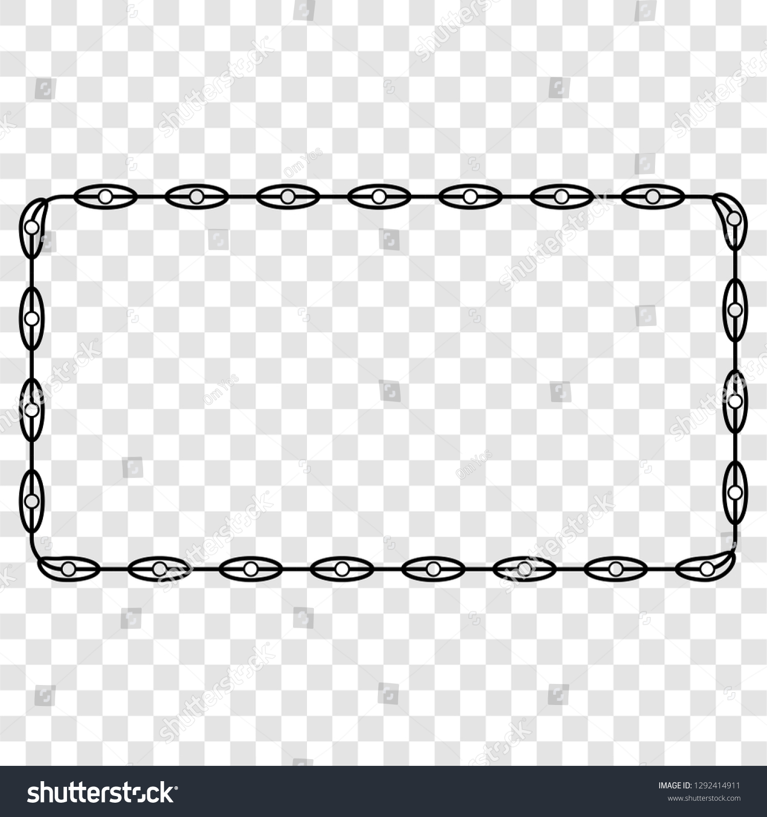 Black Rectangle Frame Certificate Placard Message Stock Vector (Royalty ...