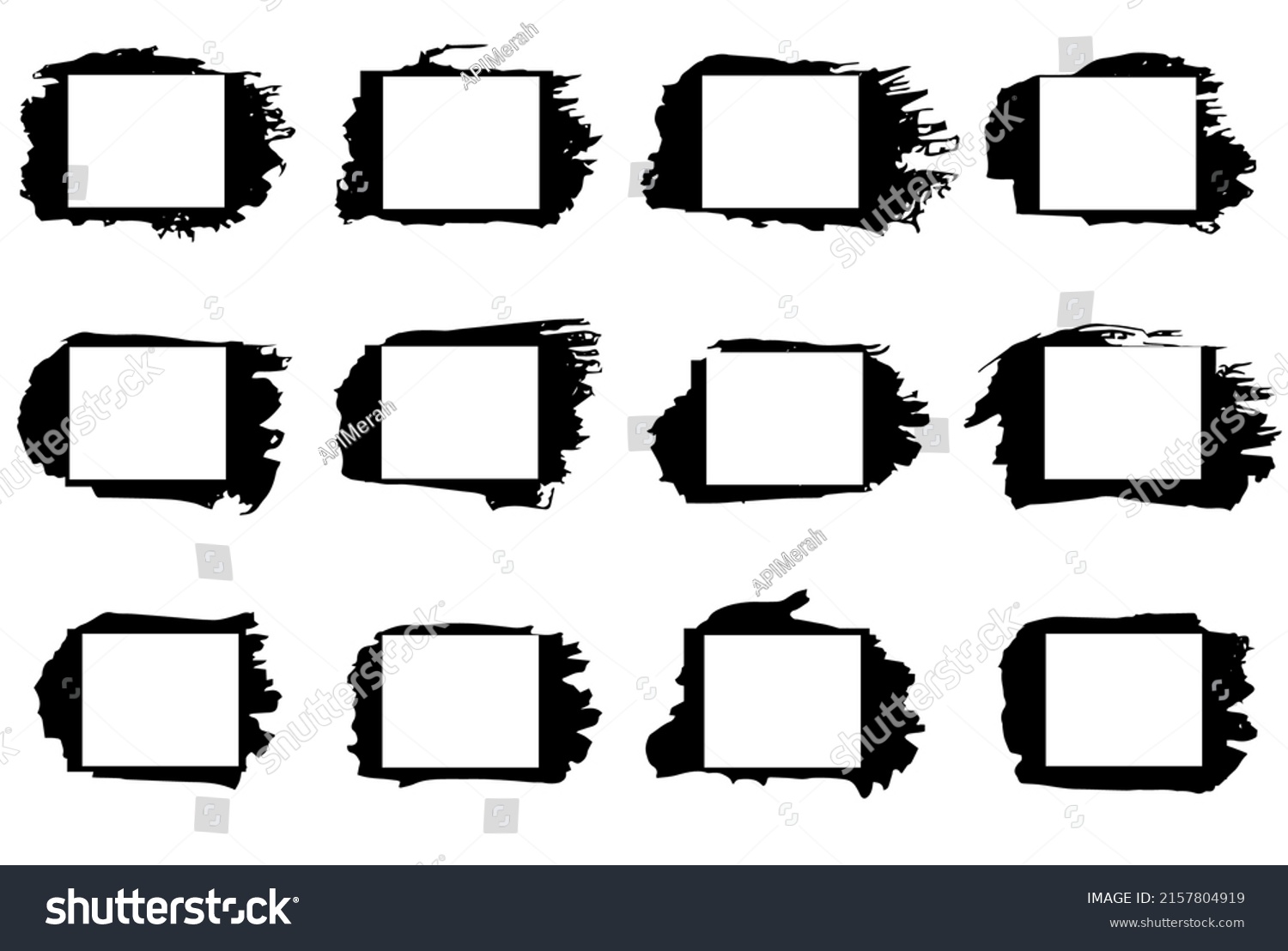 Black Rectangle Vector Grunge Background Design Stock Vector (Royalty ...