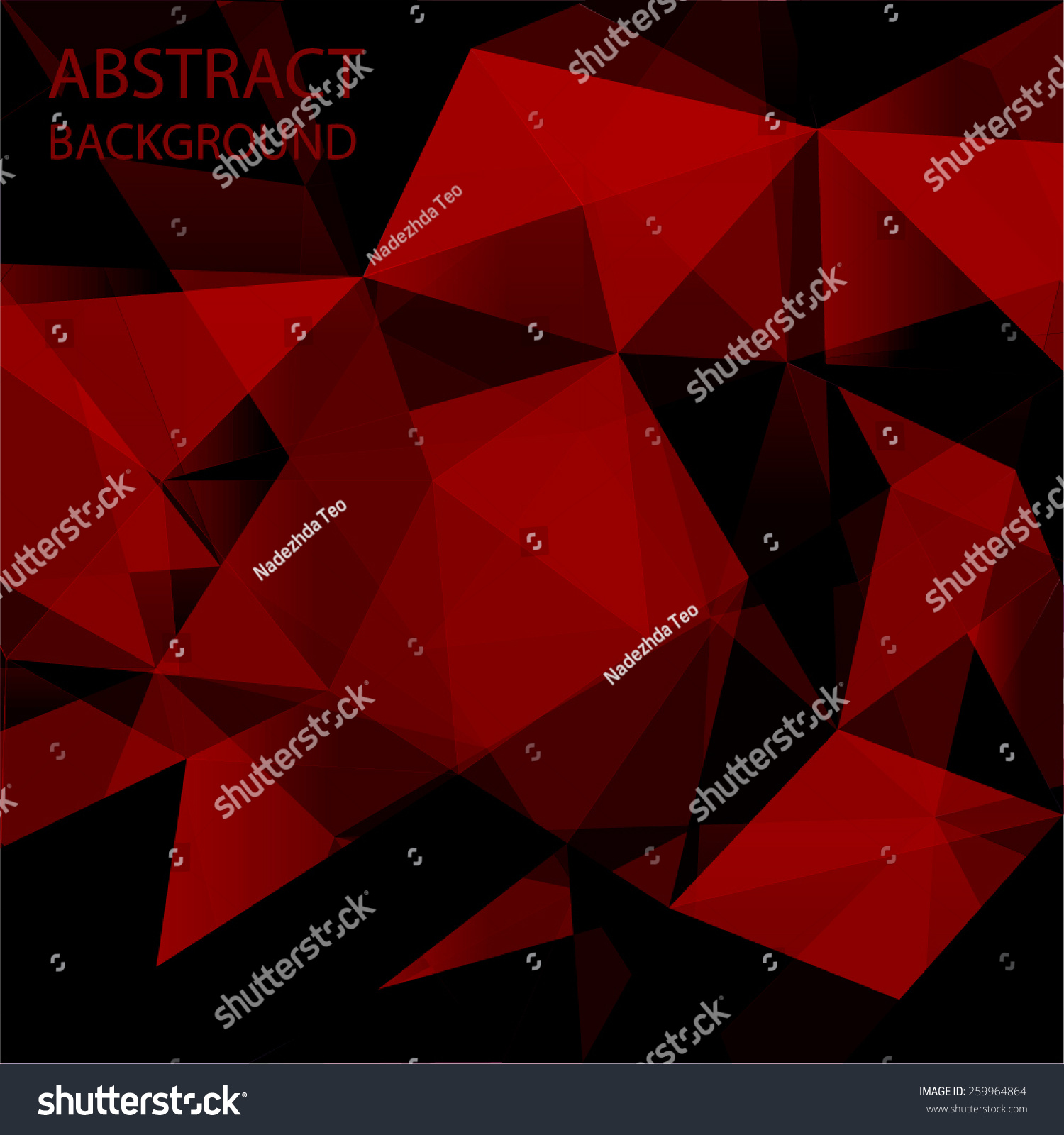 Black Red Triangle Abstract Background Stock Vector (Royalty Free ...