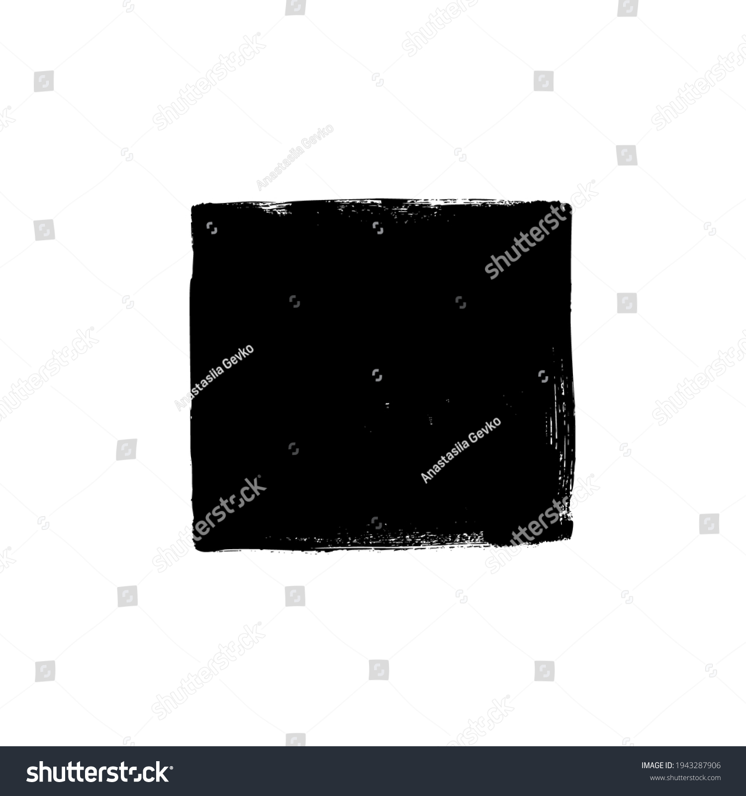 Black Rough Edge Vector Square Box Stock Vector (Royalty Free) 1943287906
