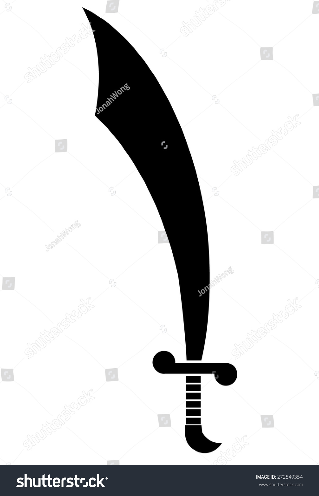 Black Scimitar Arabian Sword Vector Stock Vector 272549354 - Shutterstock