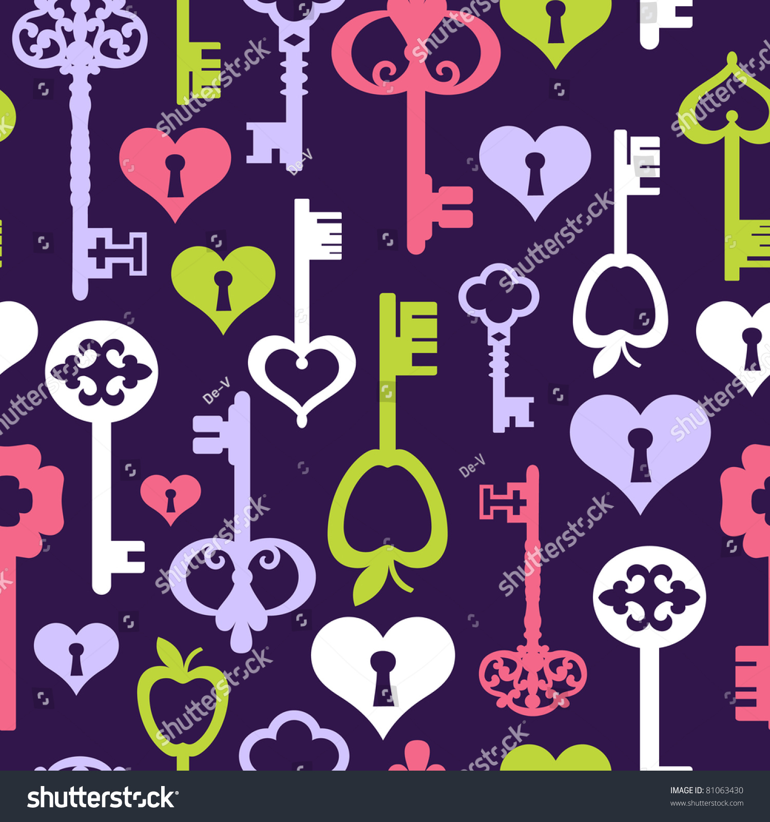 Black Seamless Background Keys Vector Illustration Stock Vector ...