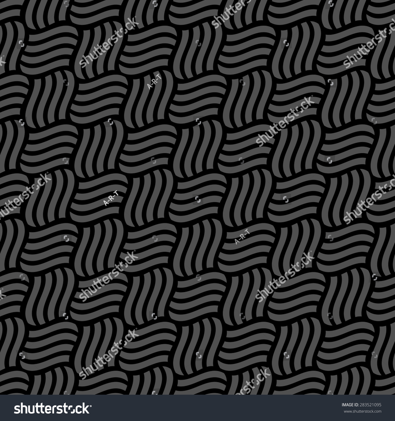 Black Seamless Pattern Interlacement Vector Background Stock Vector ...
