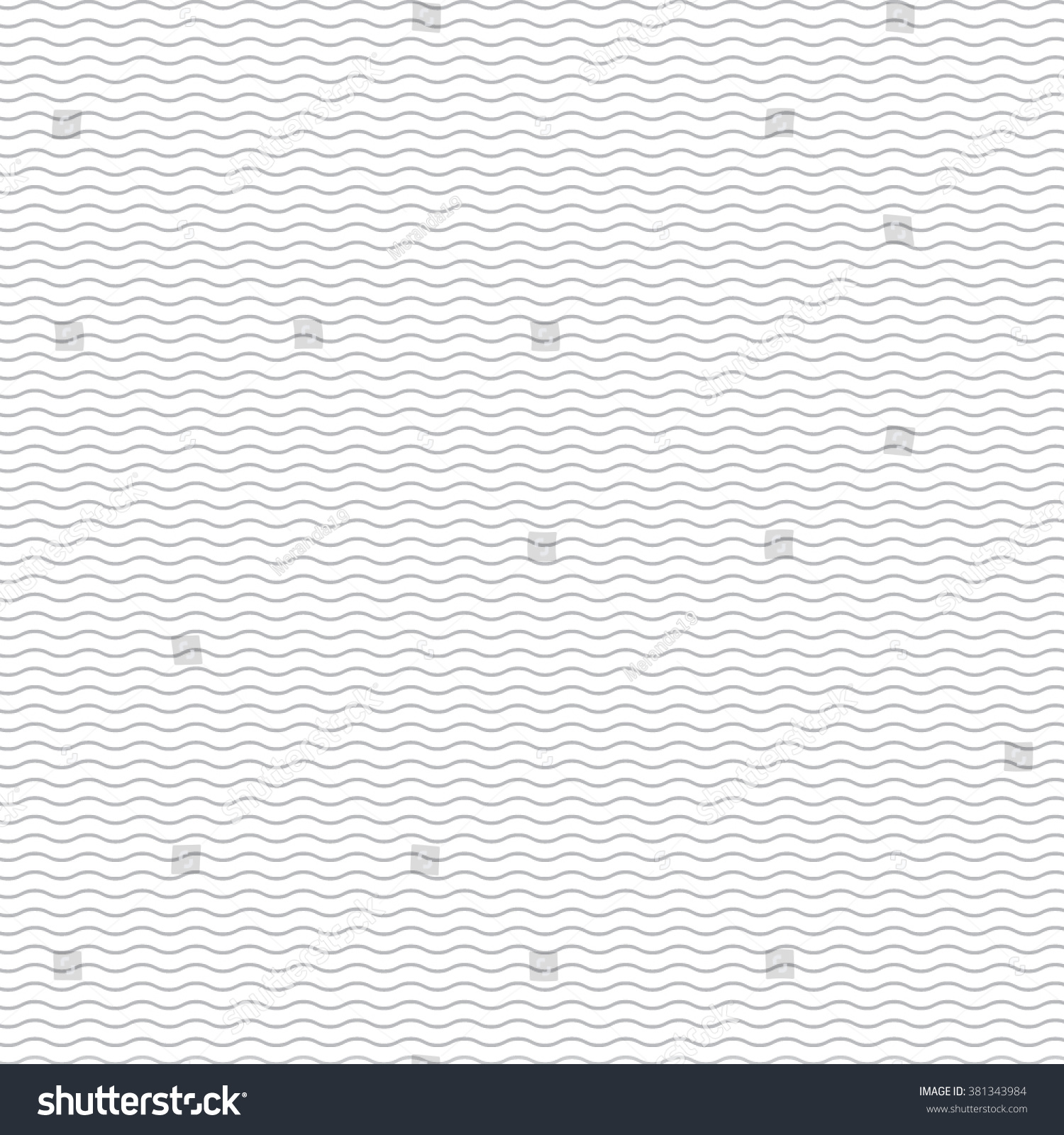 Black Seamless Wavy Line Pattern Stock Vector (Royalty Free) 381343984 ...