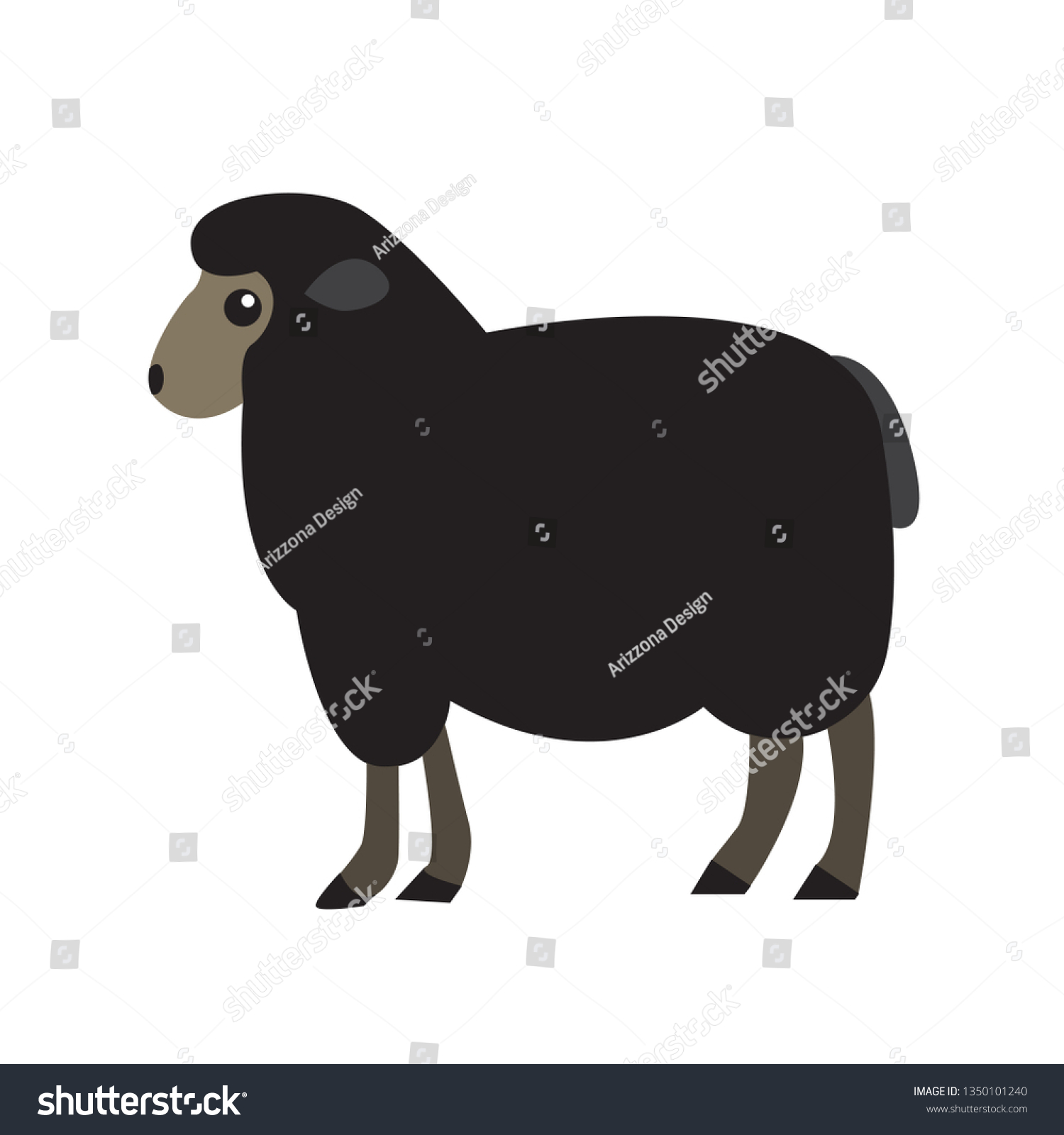 Black Sheep Vector Stock Vector (Royalty Free) 1350101240 | Shutterstock