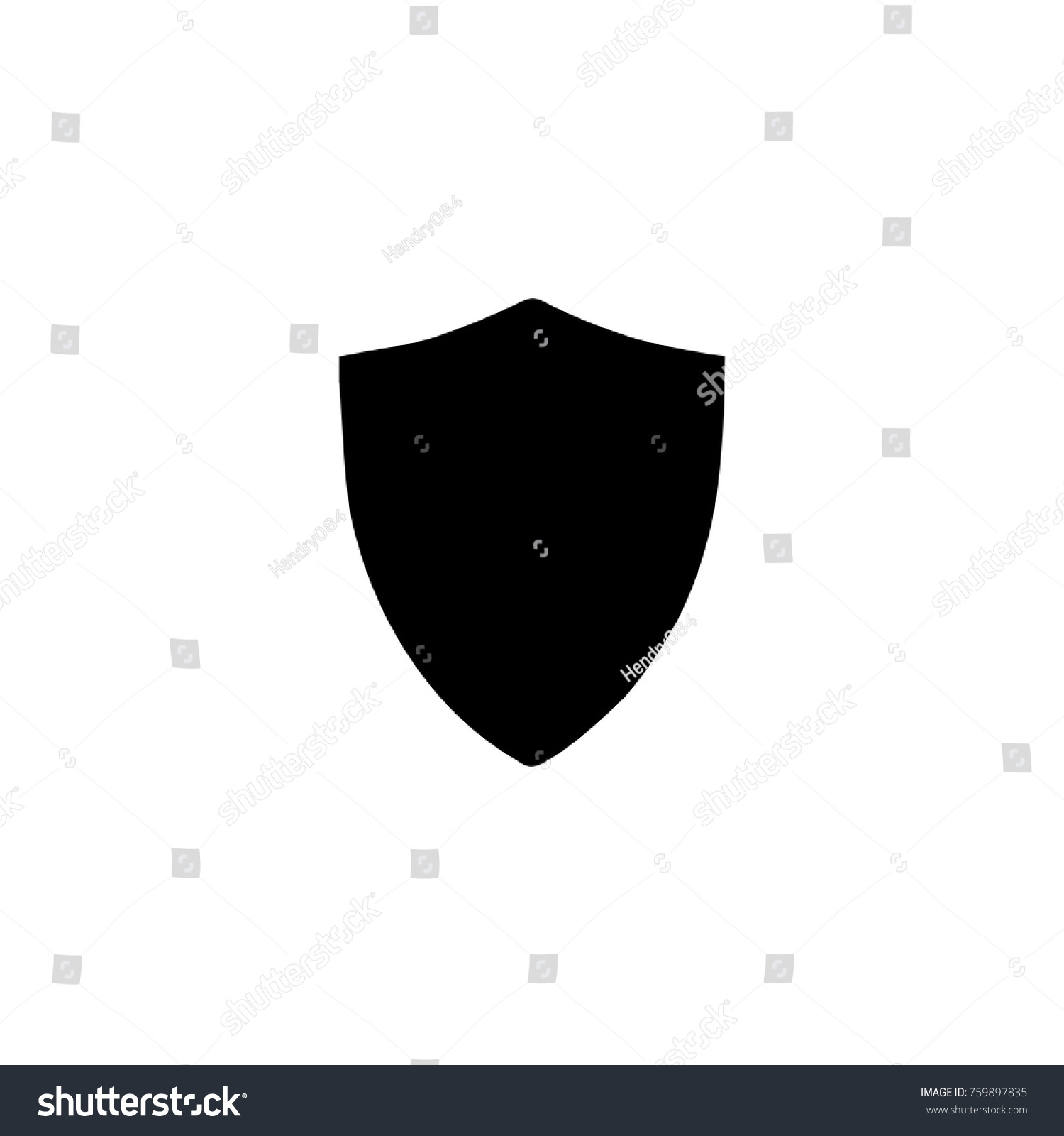 Black Shield Icon Logo: vector de stock (libre de regalías) 759897835 ...