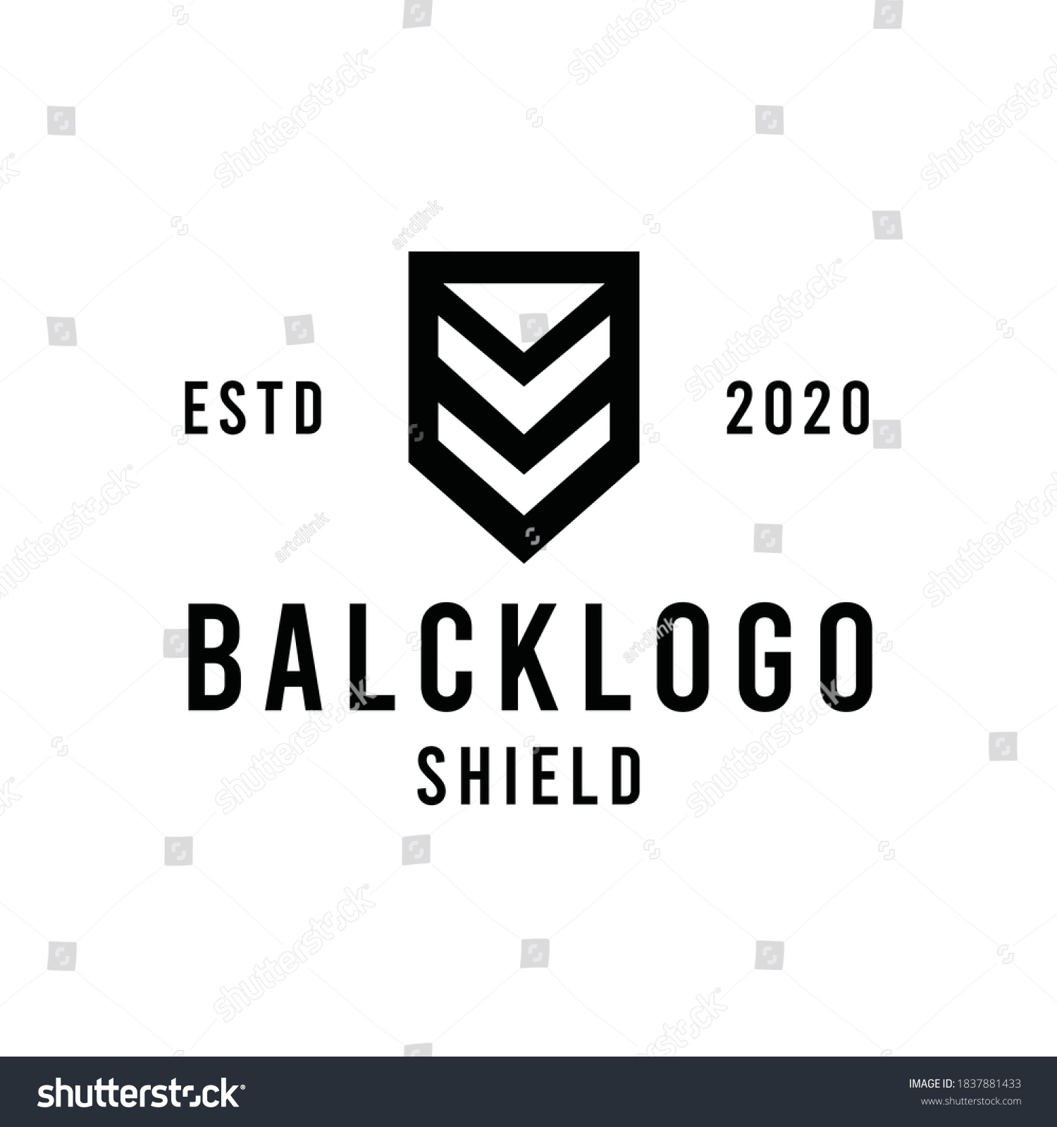 Black Shield Protect Logo Design Vector Stock Vector (Royalty Free ...