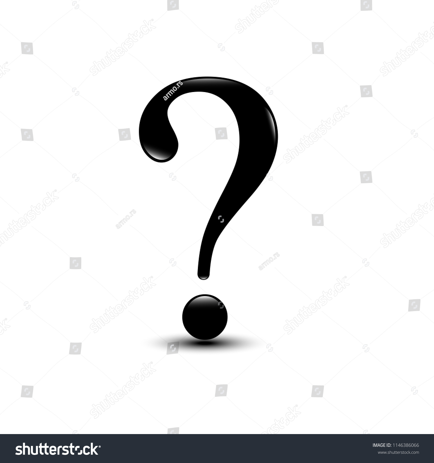 Black Shiny Question Mark Vector Illustration: vector de stock (libre ...