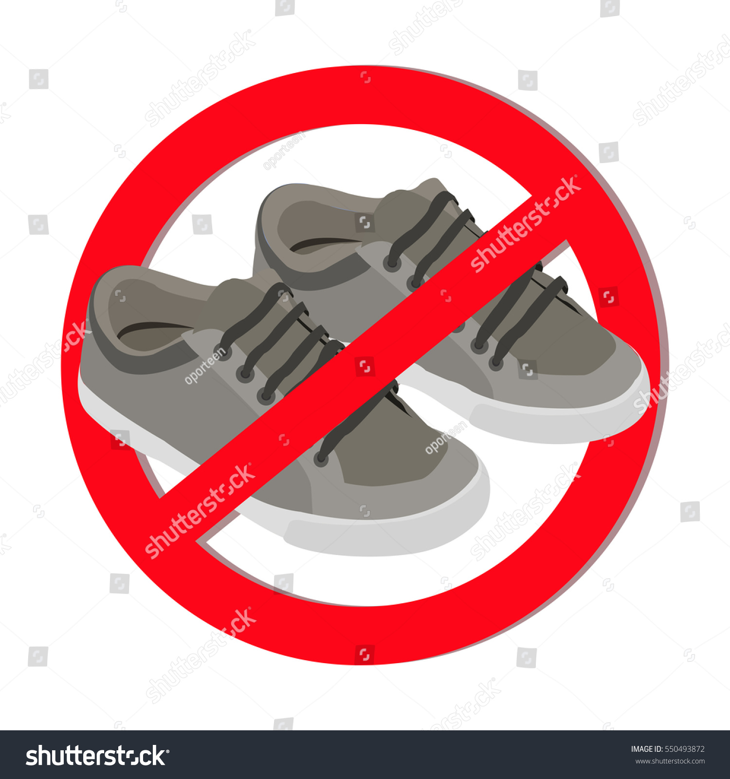 Black Shoe Ban Stock Vector (Royalty Free) 550493872 | Shutterstock