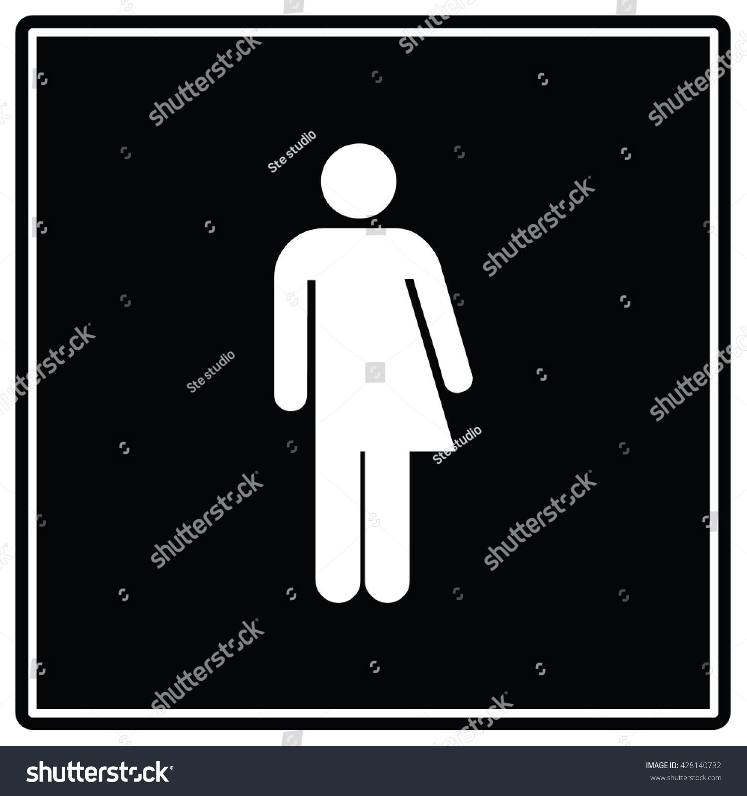 Black Sign Vector Illustration Stock Vector (Royalty Free) 428140732