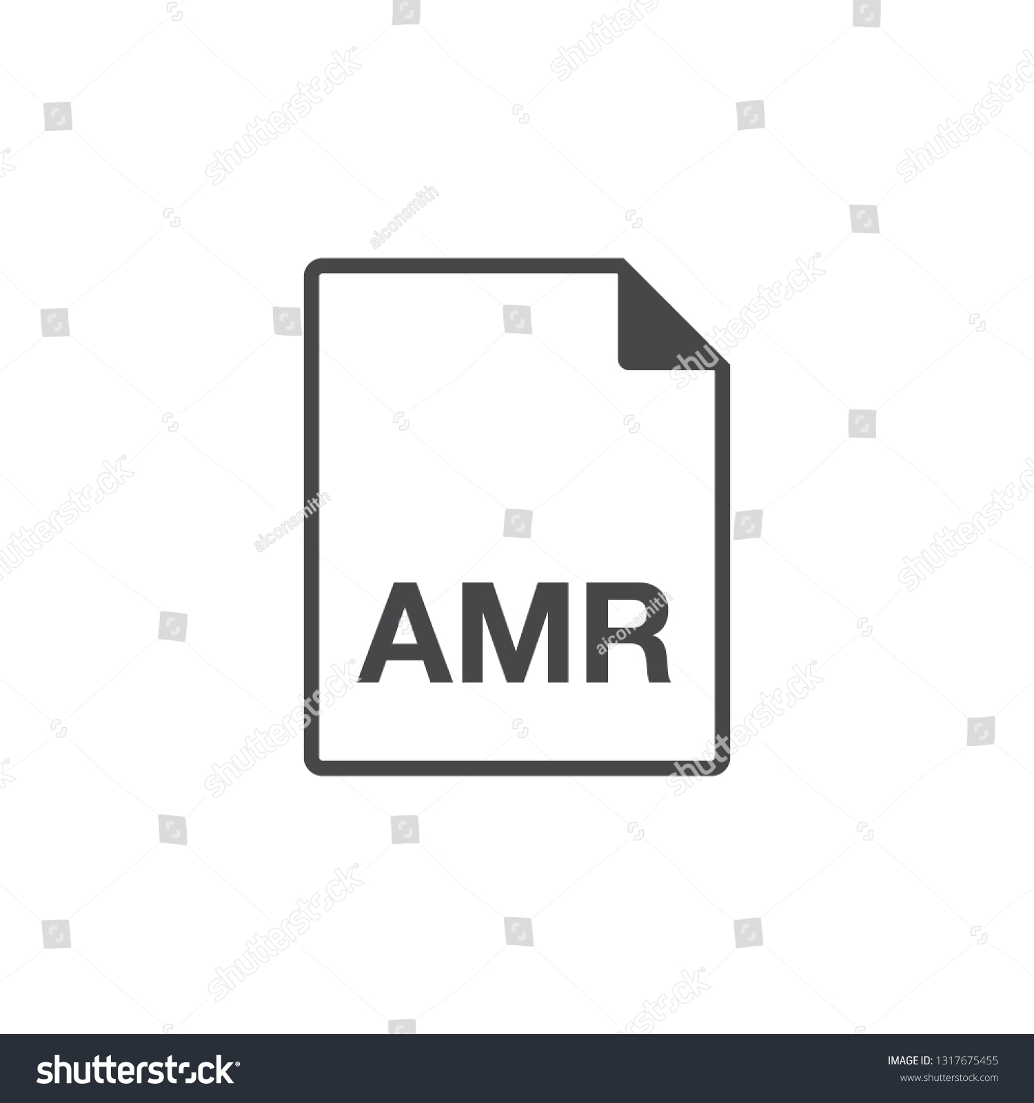 Black Single Line Amr Document Data Stock Vector (Royalty Free ...